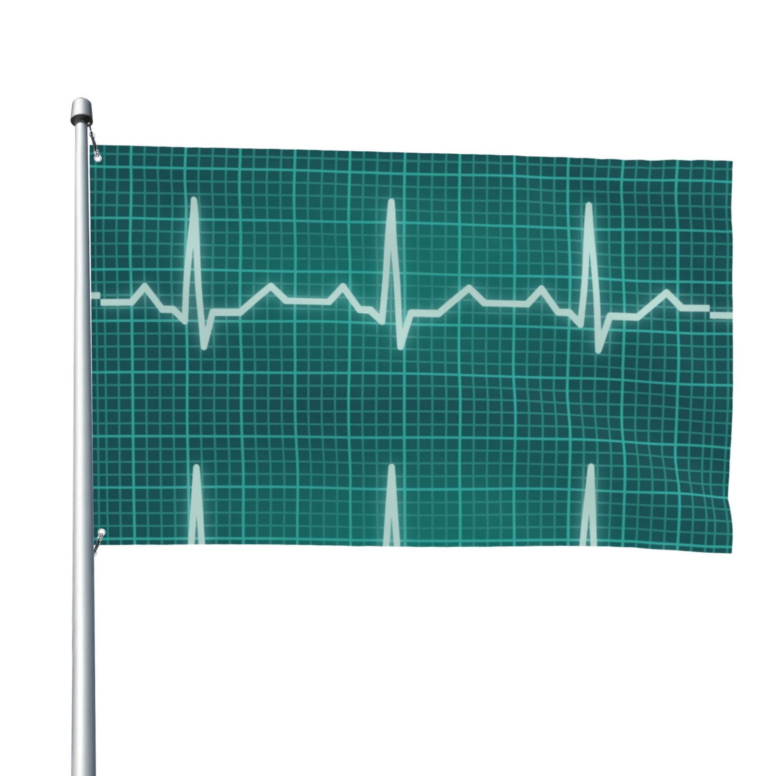 Kll Ecg Wave Flag 4x6 Ft Parade Party Flag Outdoor Flag Decorative Flag ...