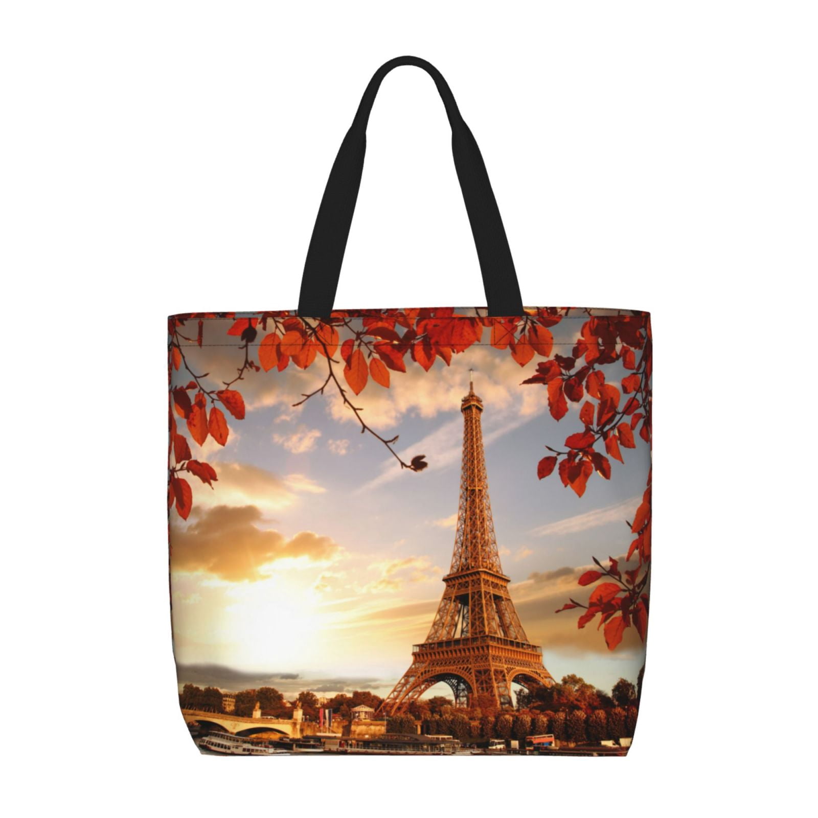 Kll Eiffel Tower Pattern Aesthetic Tote Bag For Women Beach Bag ...