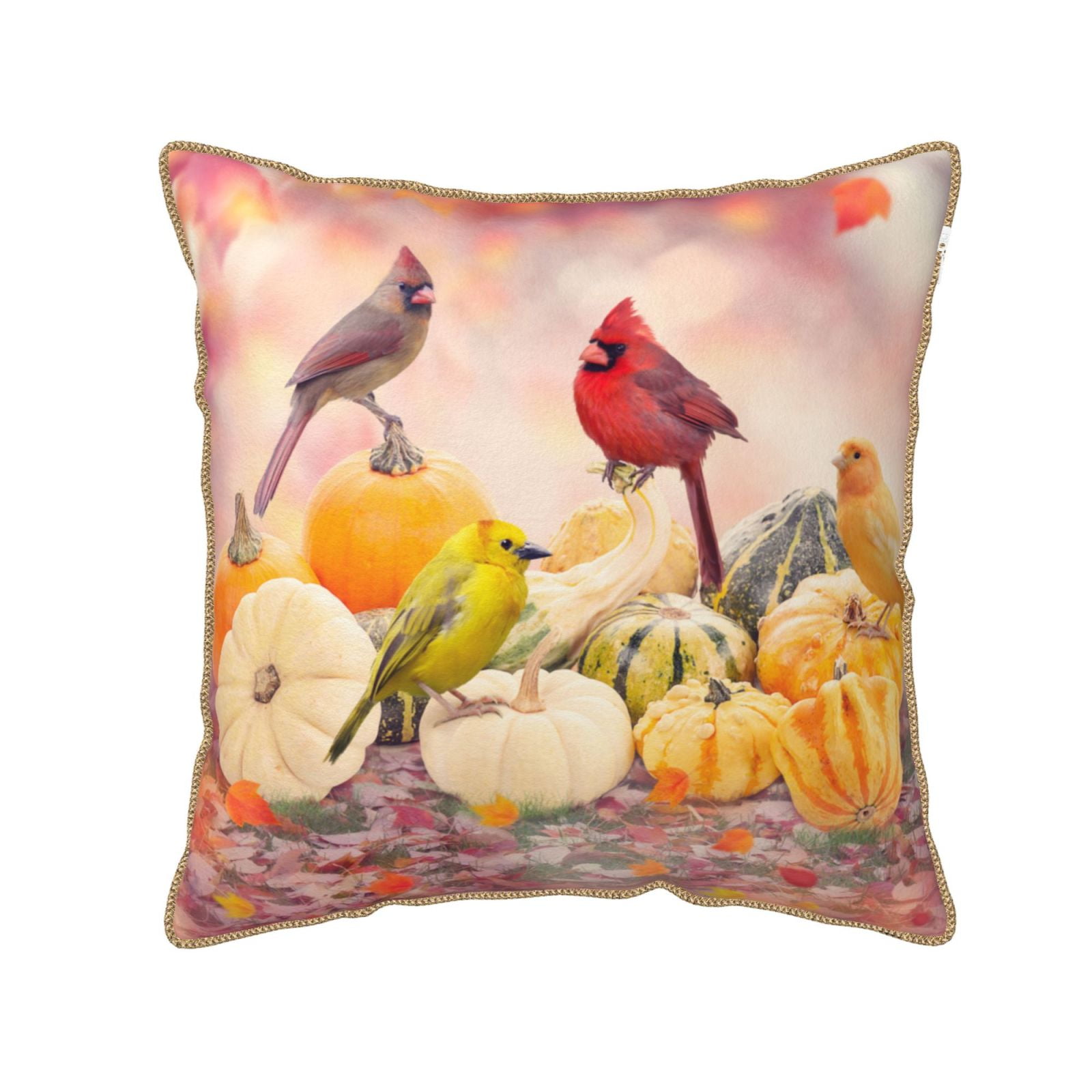 Kll Fall Colorful Decorative Throw Pillow Covers Velvet Soft For Couch Sofa Bedroom Living Room ...