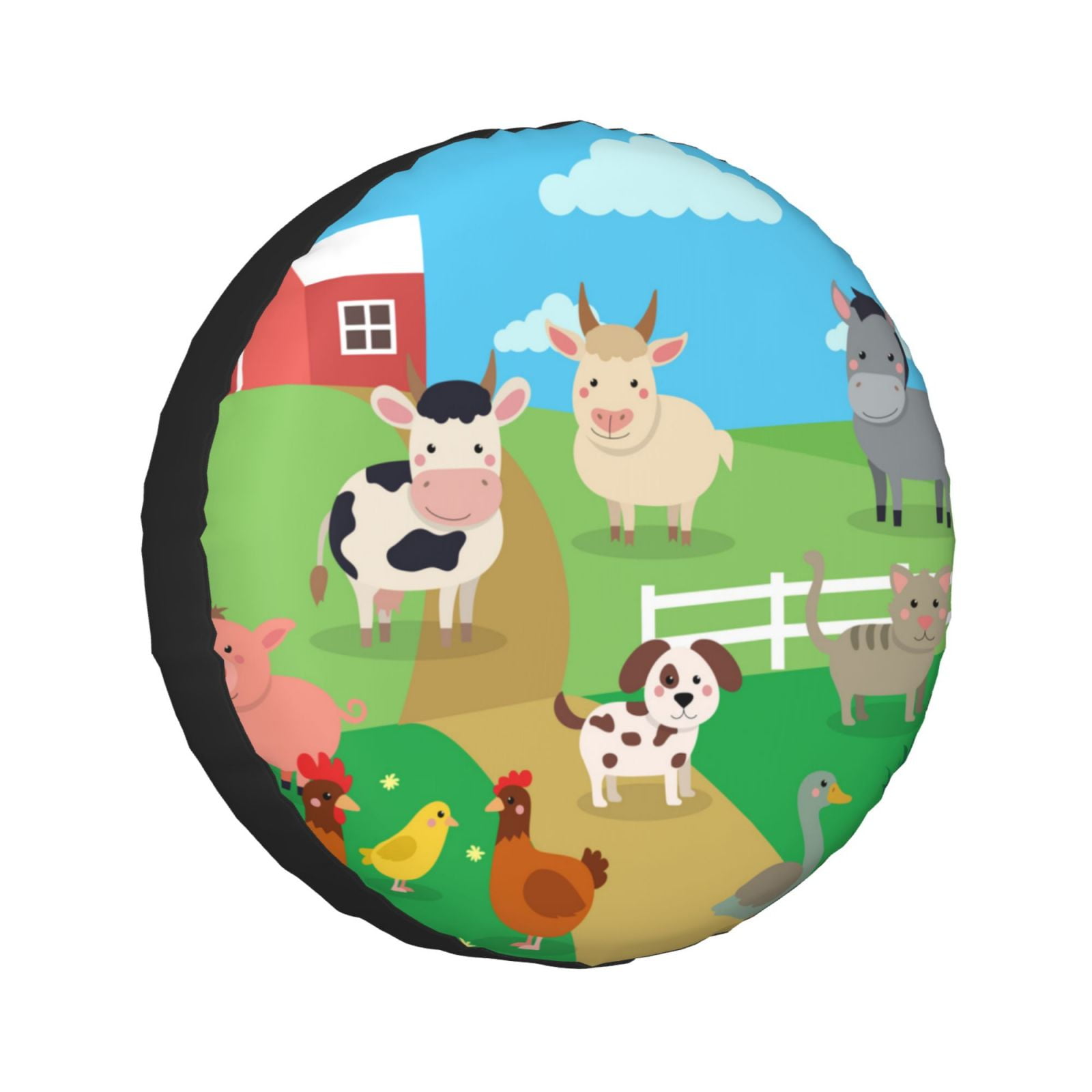 Kll Farm Animals Tire Cover,Universal Wheel Tire Cover For Trailer, Rv ...
