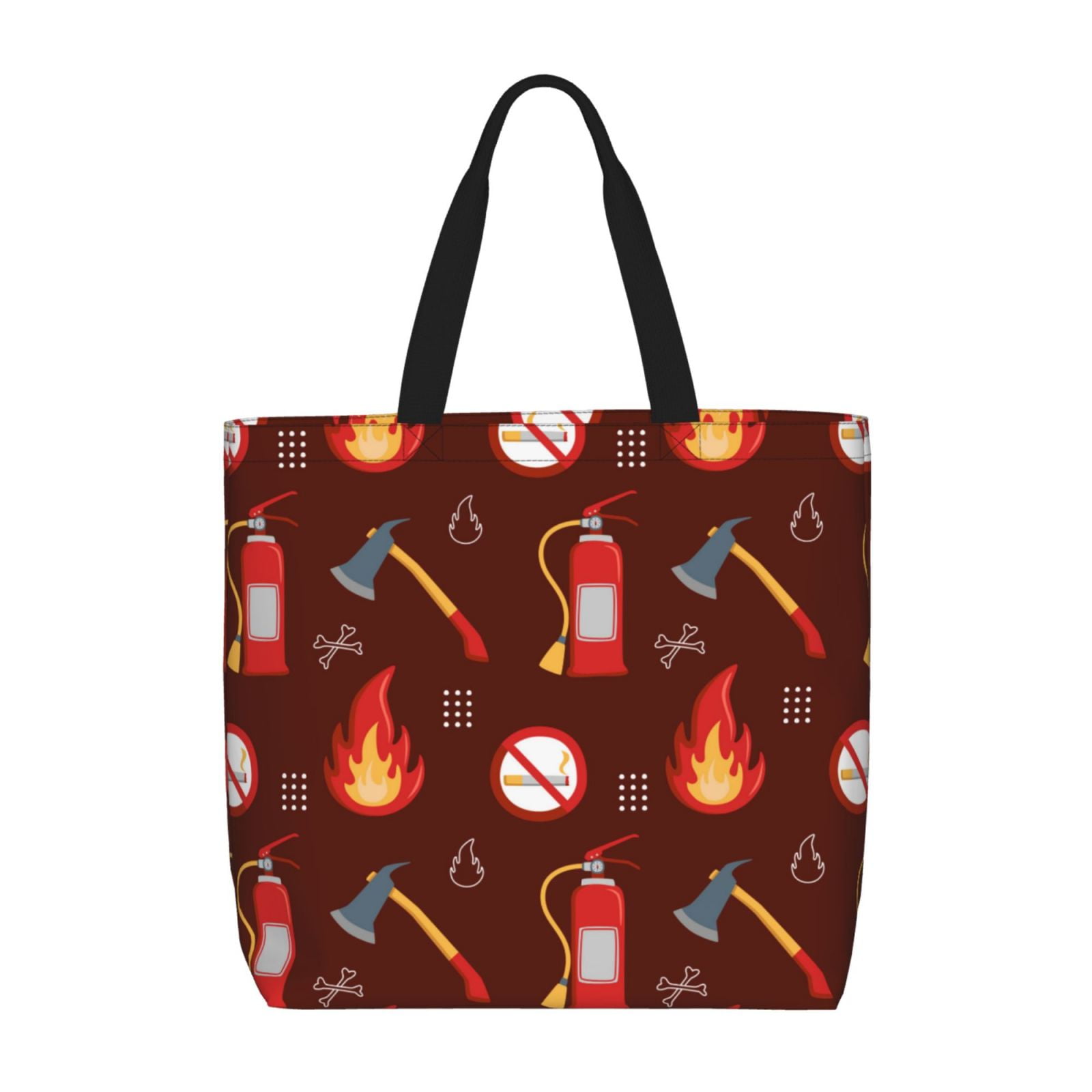 Kll Fire Extinguisher Pattern Aesthetic Tote Bag For Women Beach Bag ...
