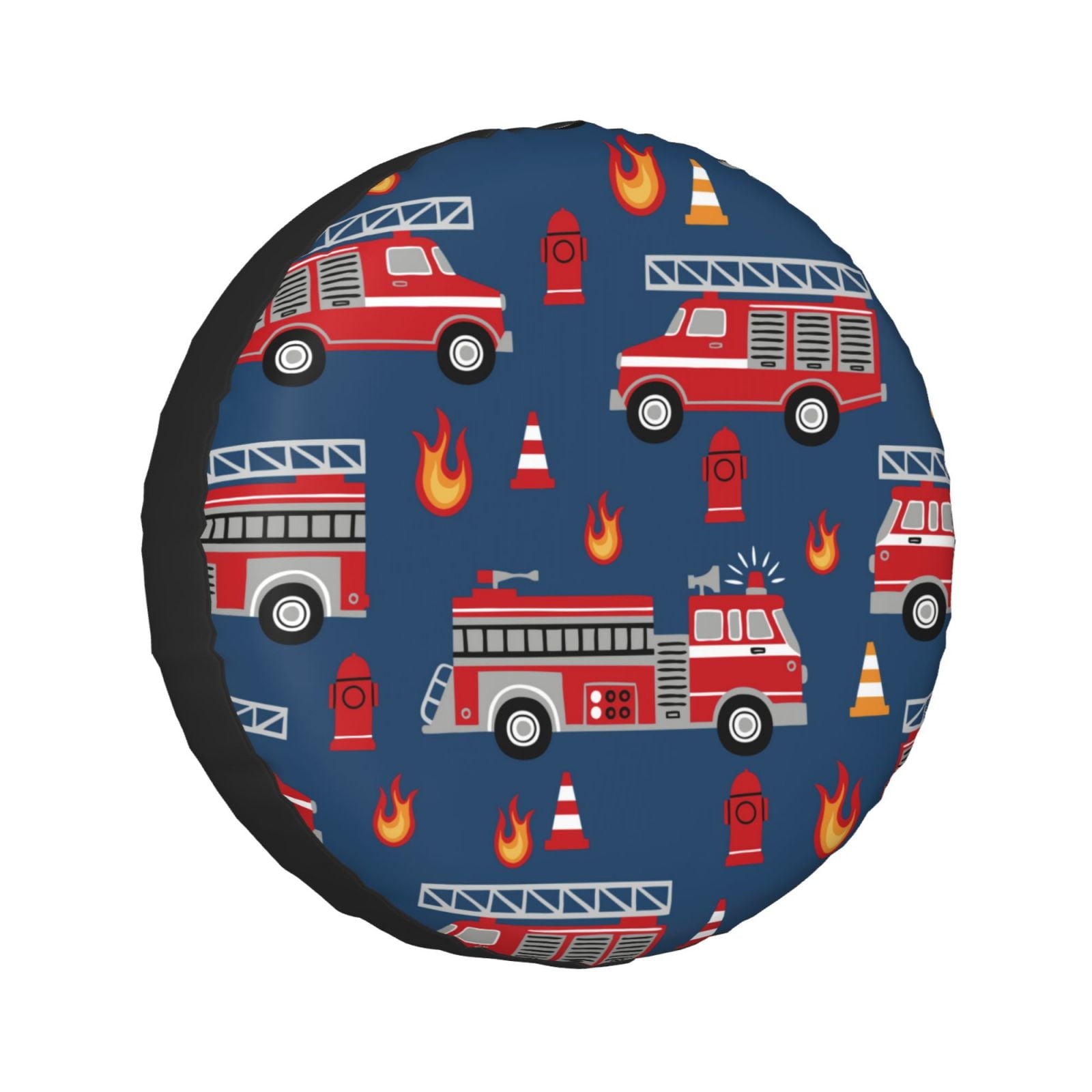 Kll Fire Truck 1 Tire Cover,Universal Wheel Tire Cover For Trailer, Rv ...