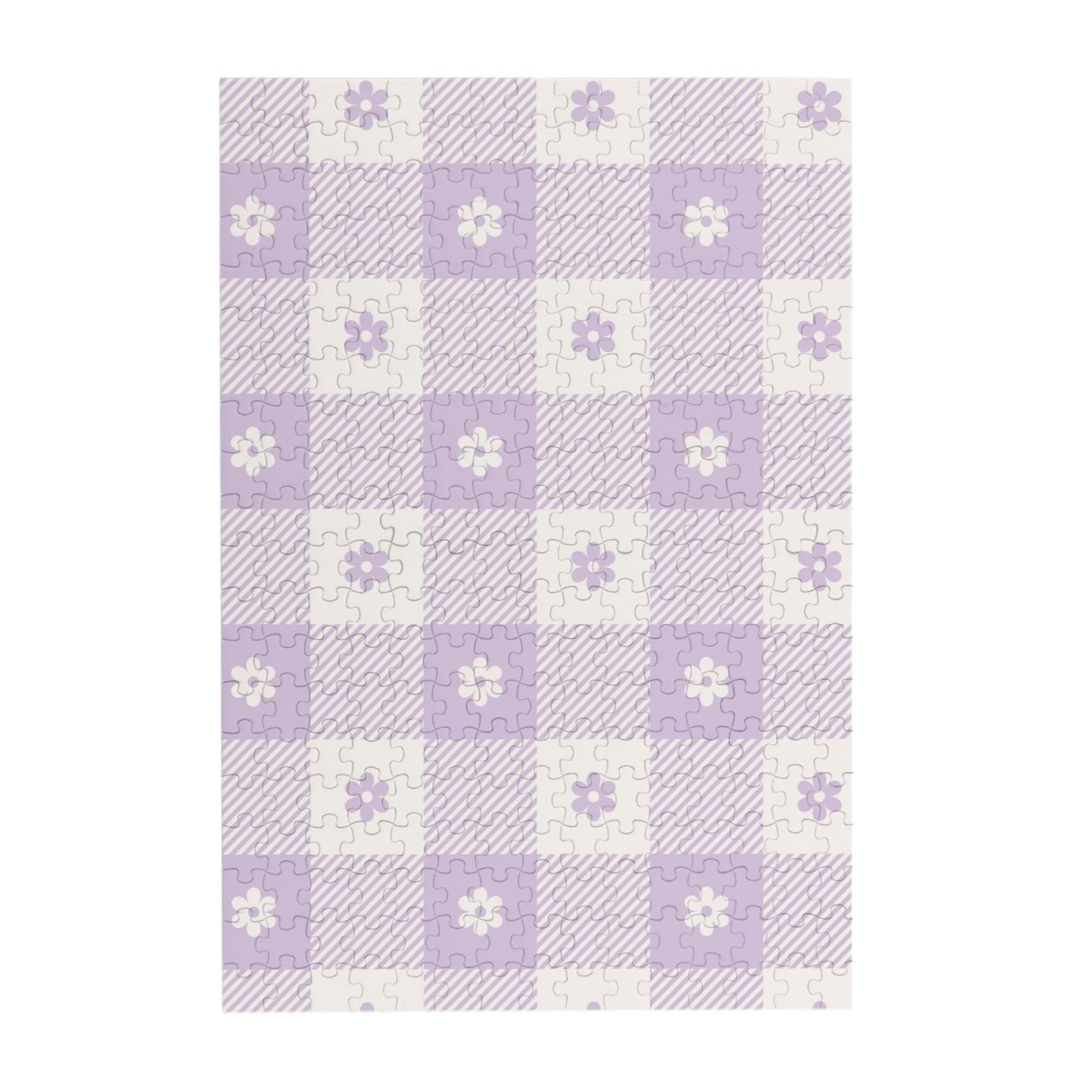 Kll Floral Purple Buffalo Plaid - 300 Piece Jigsaw Puzzle For Adult And ...