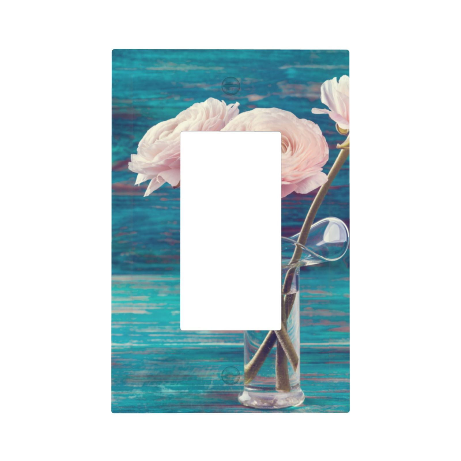 Kll Flowers In Glass Vase Wall Plate,Gloss Finish,Standard Size 1 - 5 ...