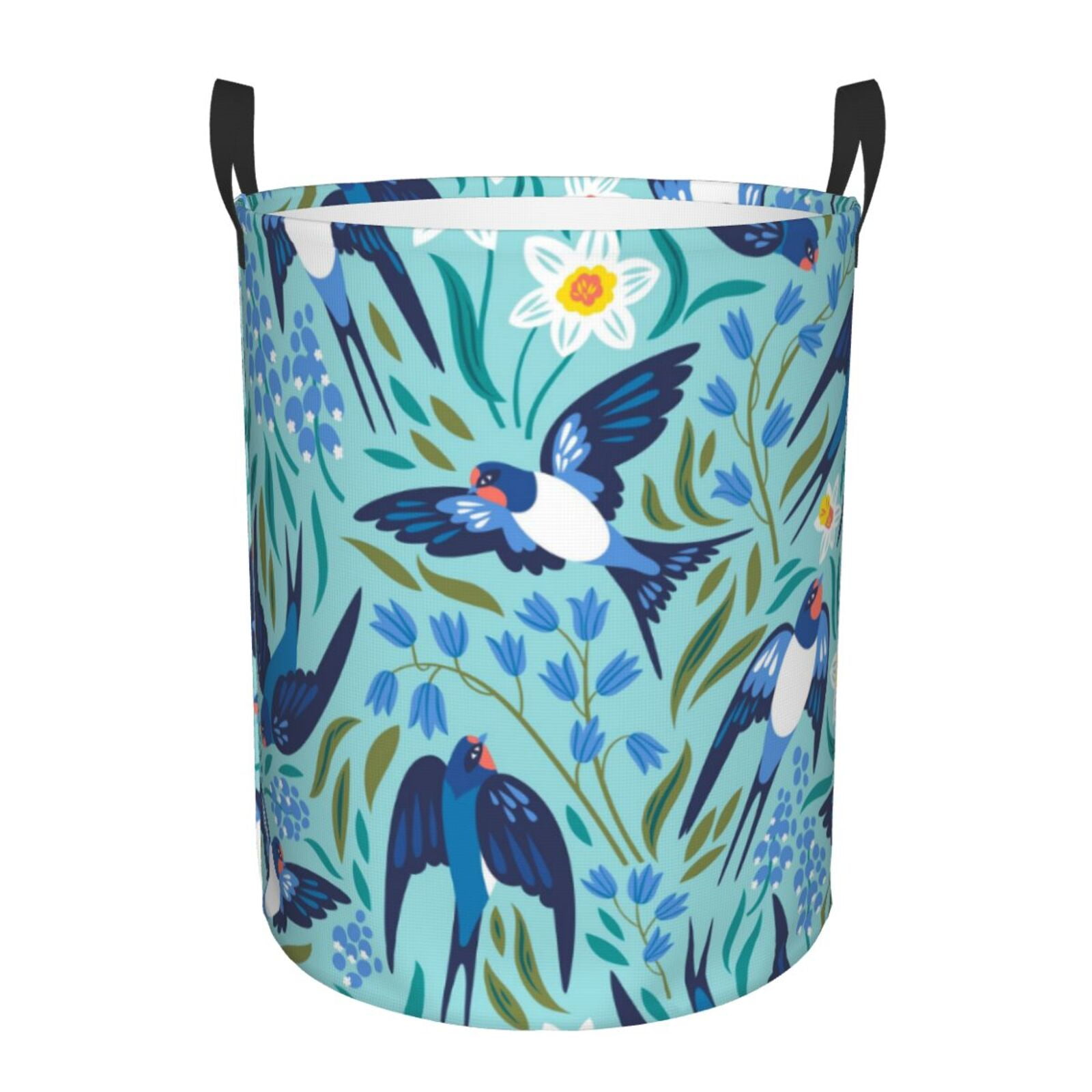 Kll Flying Swallows And Spring Flowers Waterproof Foldable Laundry ...