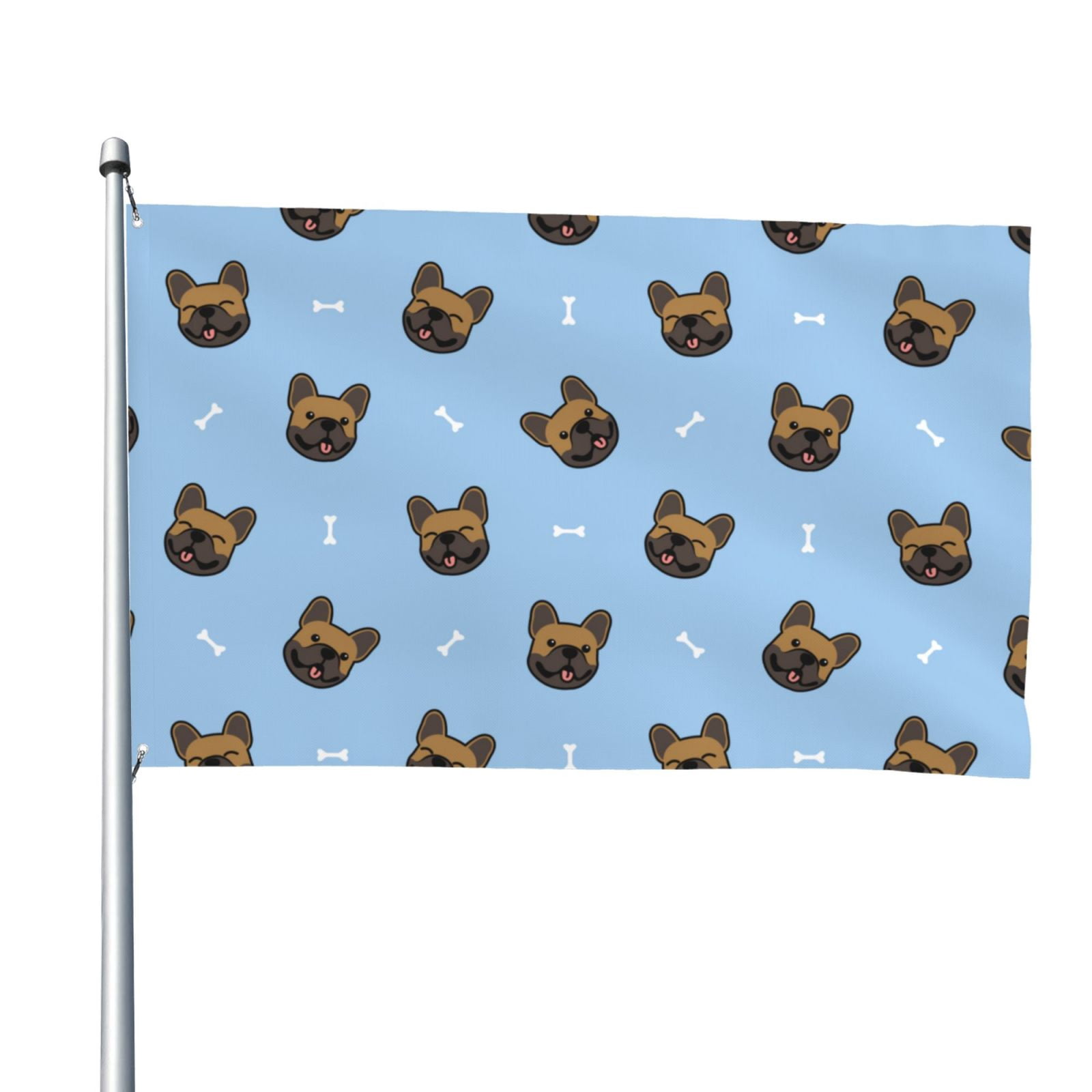 Kll French Bulldog Face Flag 4x6 Ft Parade Party Flag Outdoor Flag ...