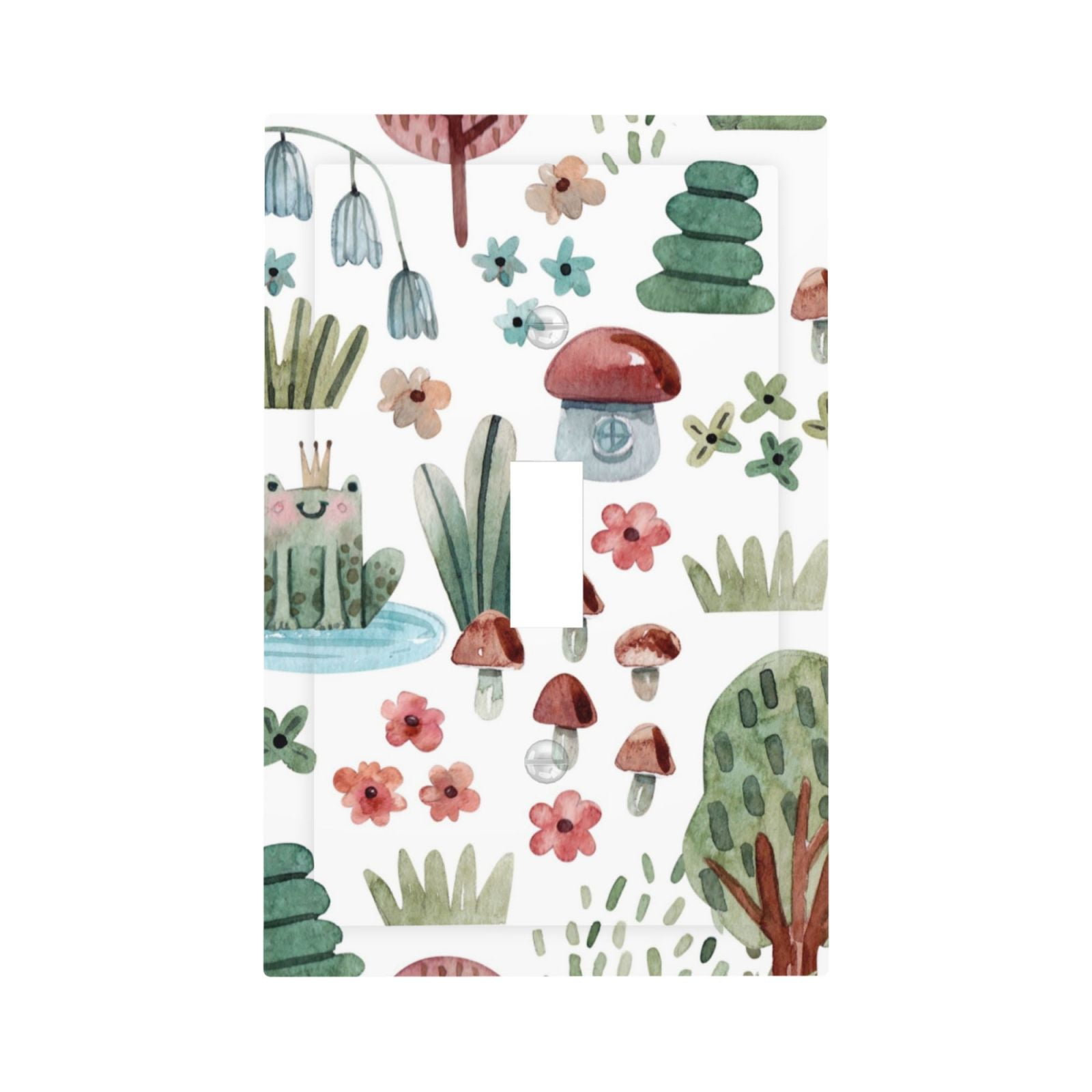 Kll Frog And Forest Plants Wall Plate,Gloss Finish,Standard Size 1 - 5 ...