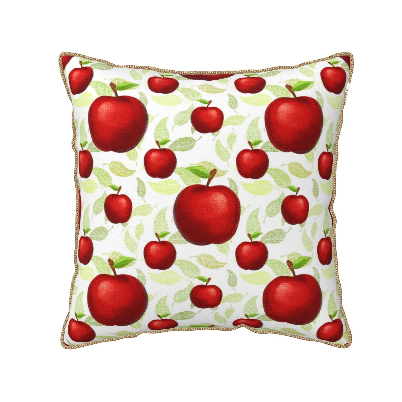 Kll Fruit Apples Decorative Throw Pillow Covers Velvet Soft For Couch ...