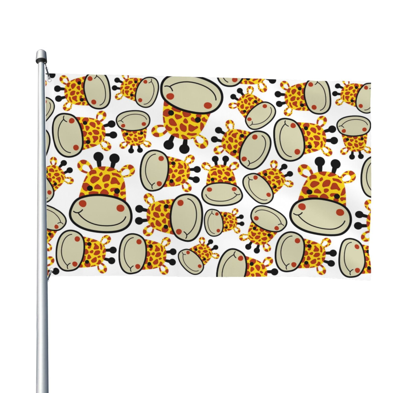 Kll Giraffes Head ,Cartoon Giraffes Flag 4x6 Ft Parade Party Flag ...
