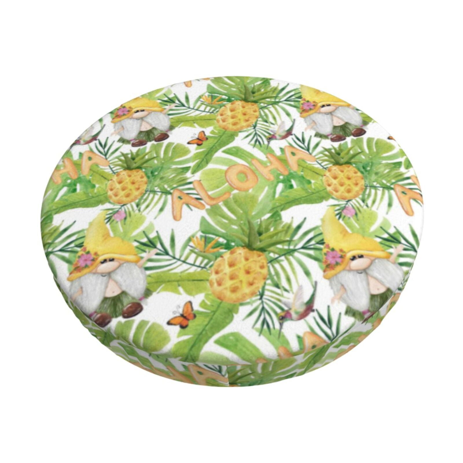 Kll Gnome And Pineapple Round Bar Chair Cushion Cover 12 Inch,Bar Stool ...