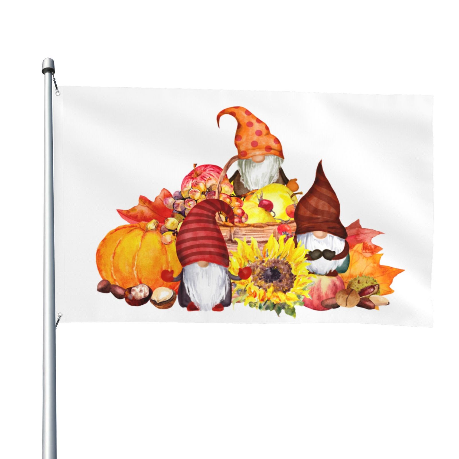 Kll Gnomes Family With Autumn Flag 4x6 Ft Parade Party Flag Outdoor ...
