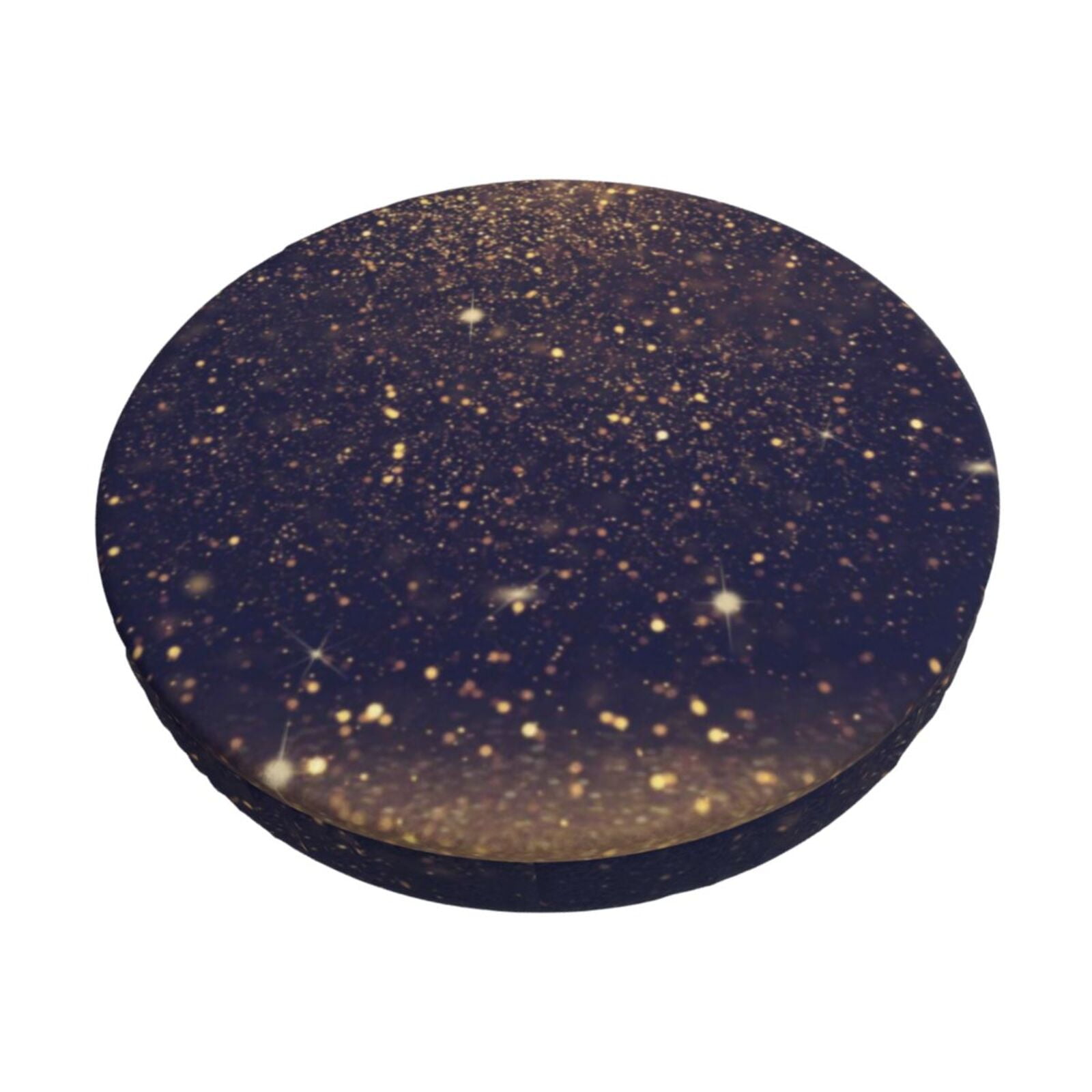 Kll Gold Black Glitter Round Bar Chair Cushion Cover 13 Inch,Bar Stool ...