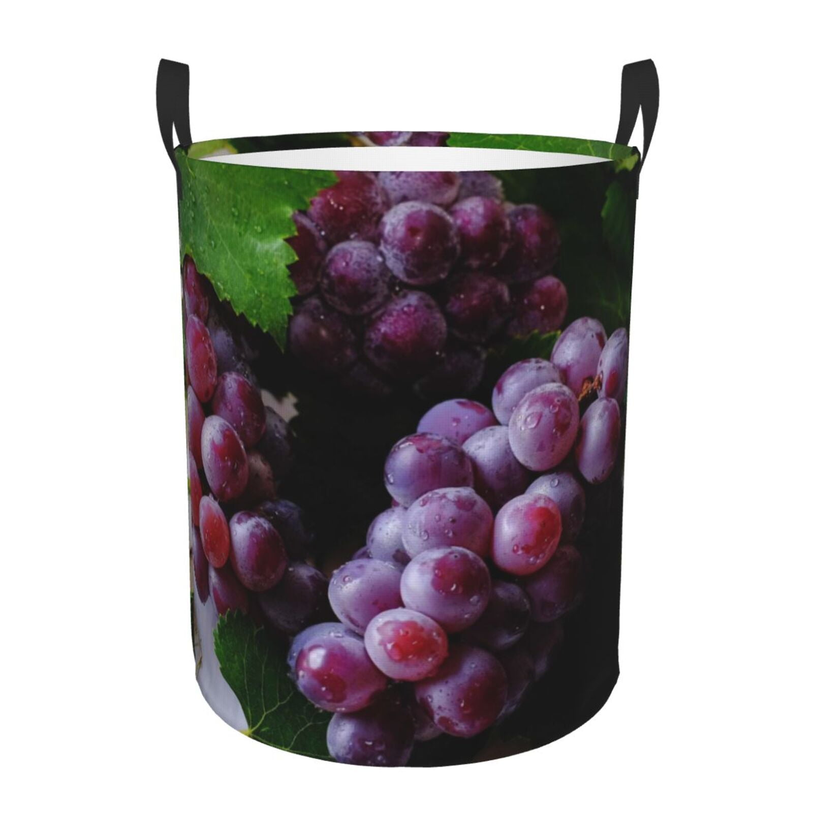 Kll Grape Waterproof Foldable Laundry Hamper Bucket With Handles For ...