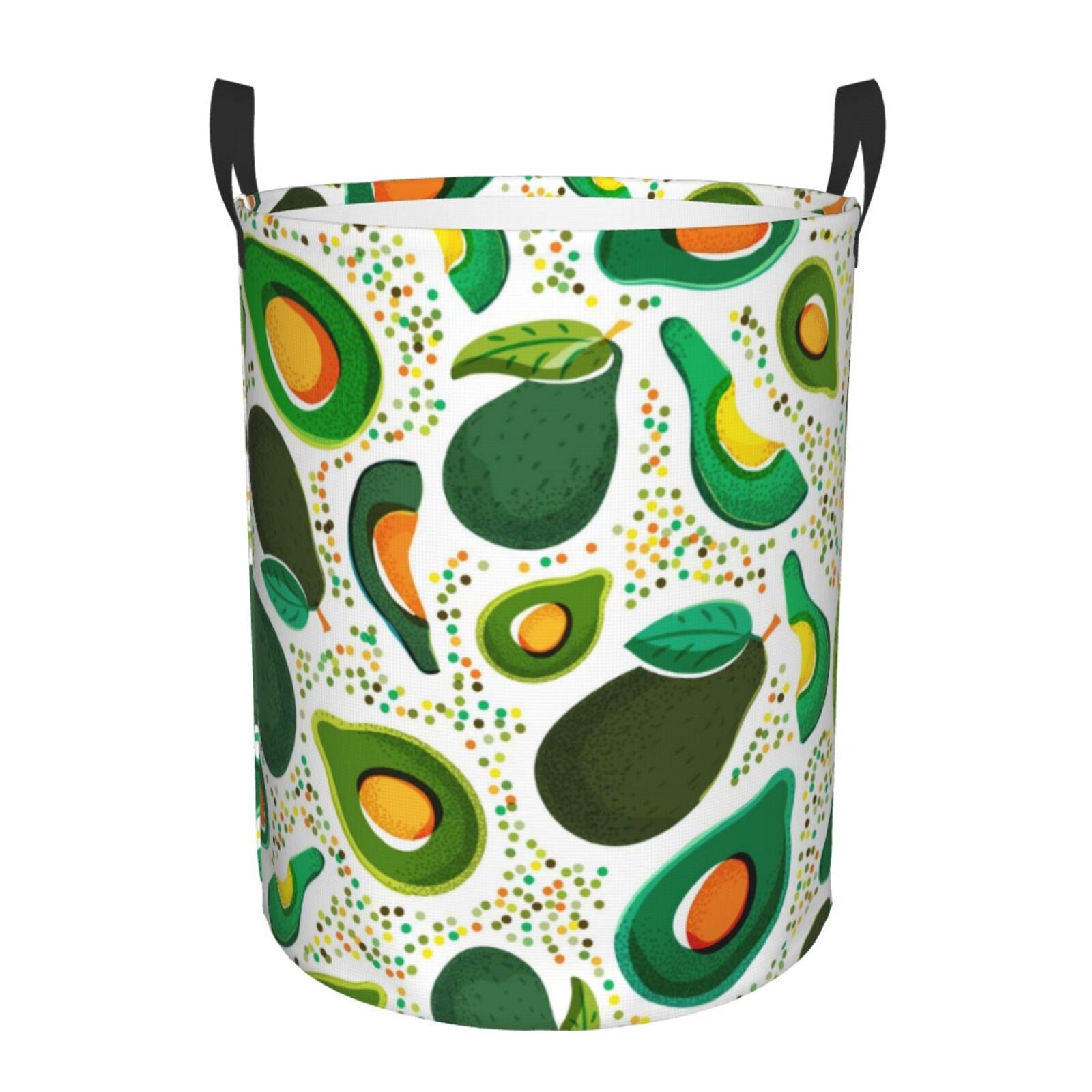 Kll Green Avocado Waterproof Foldable Laundry Hamper Bucket With ...