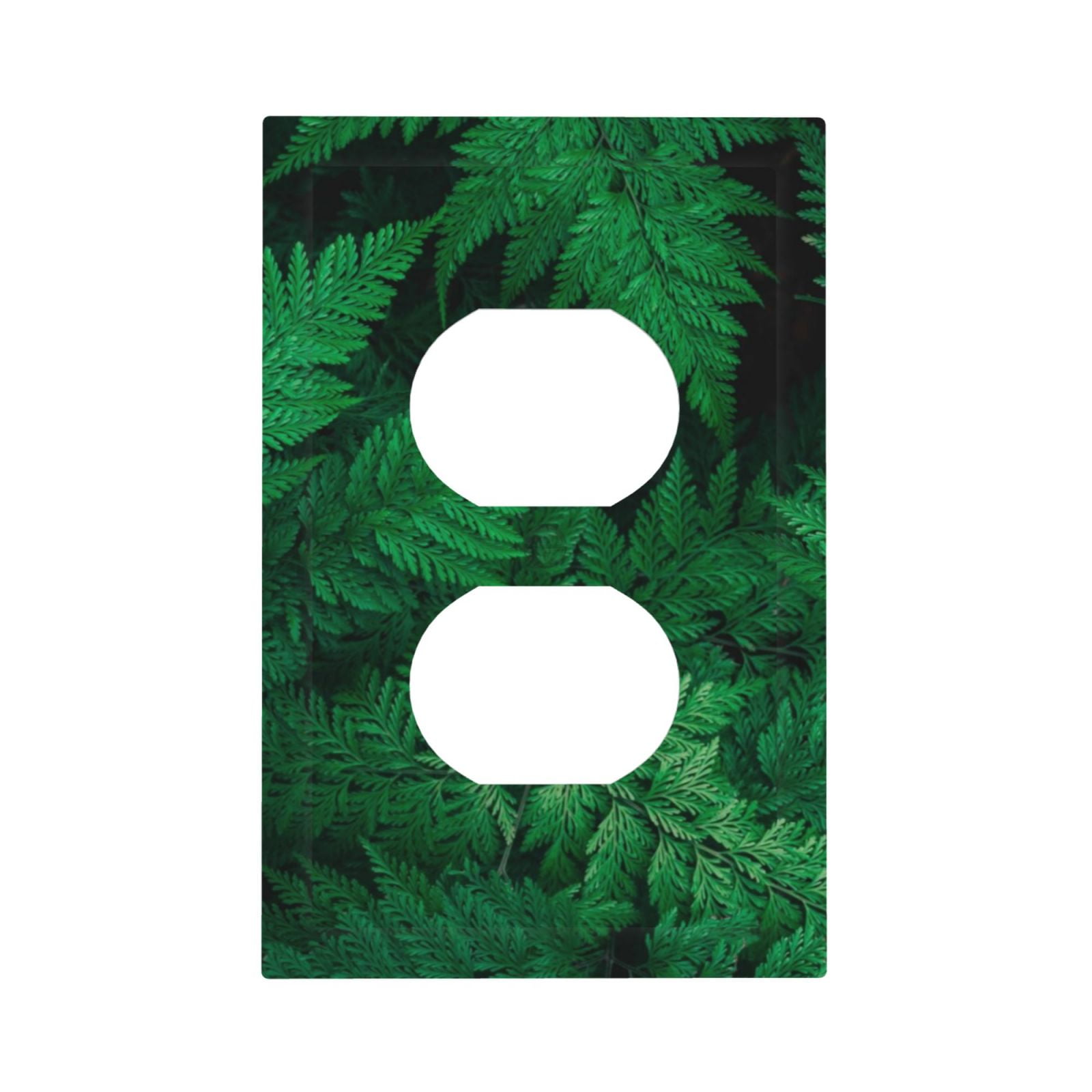 Kll Green Leave Fern Wall Plate,Gloss Finish,Standard Size 1 - 5" X 3 ...