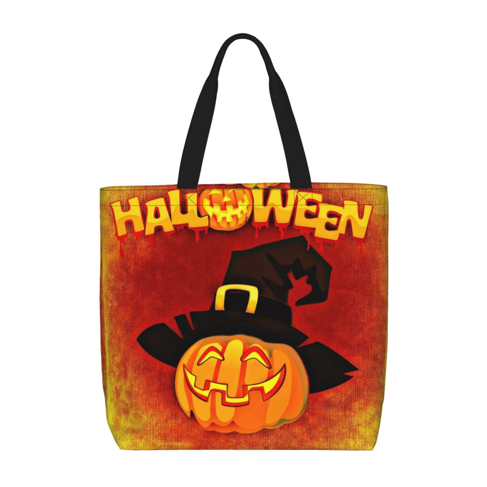 Kll Halloween Pumpkin Autumn Hat Pattern Aesthetic Tote Bag For Women ...