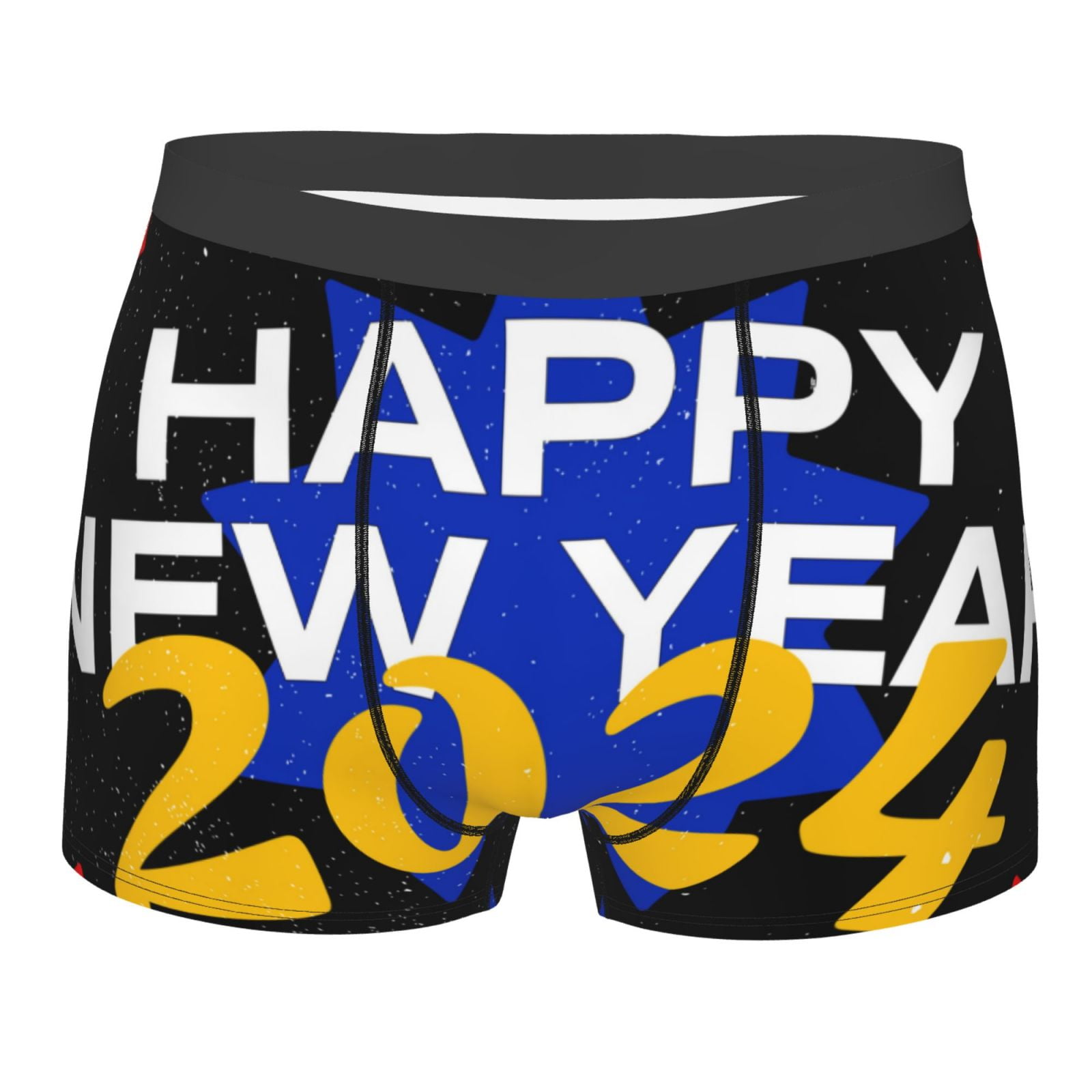 Kll Happy New Year 2024 Men'S Cotton Boxer Briefs Underwear-Medium ...