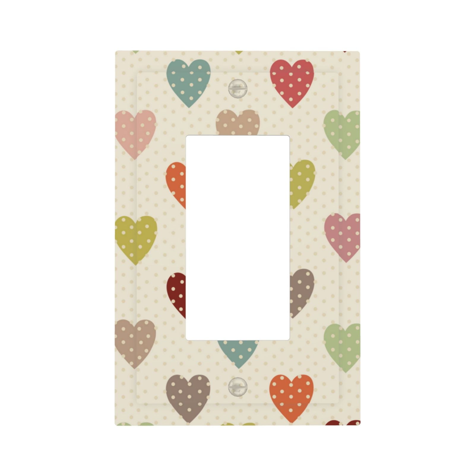 Kll Heart Polka Dot Wall Plate,Gloss Finish,Standard Size 1 - 5" X 3 ...