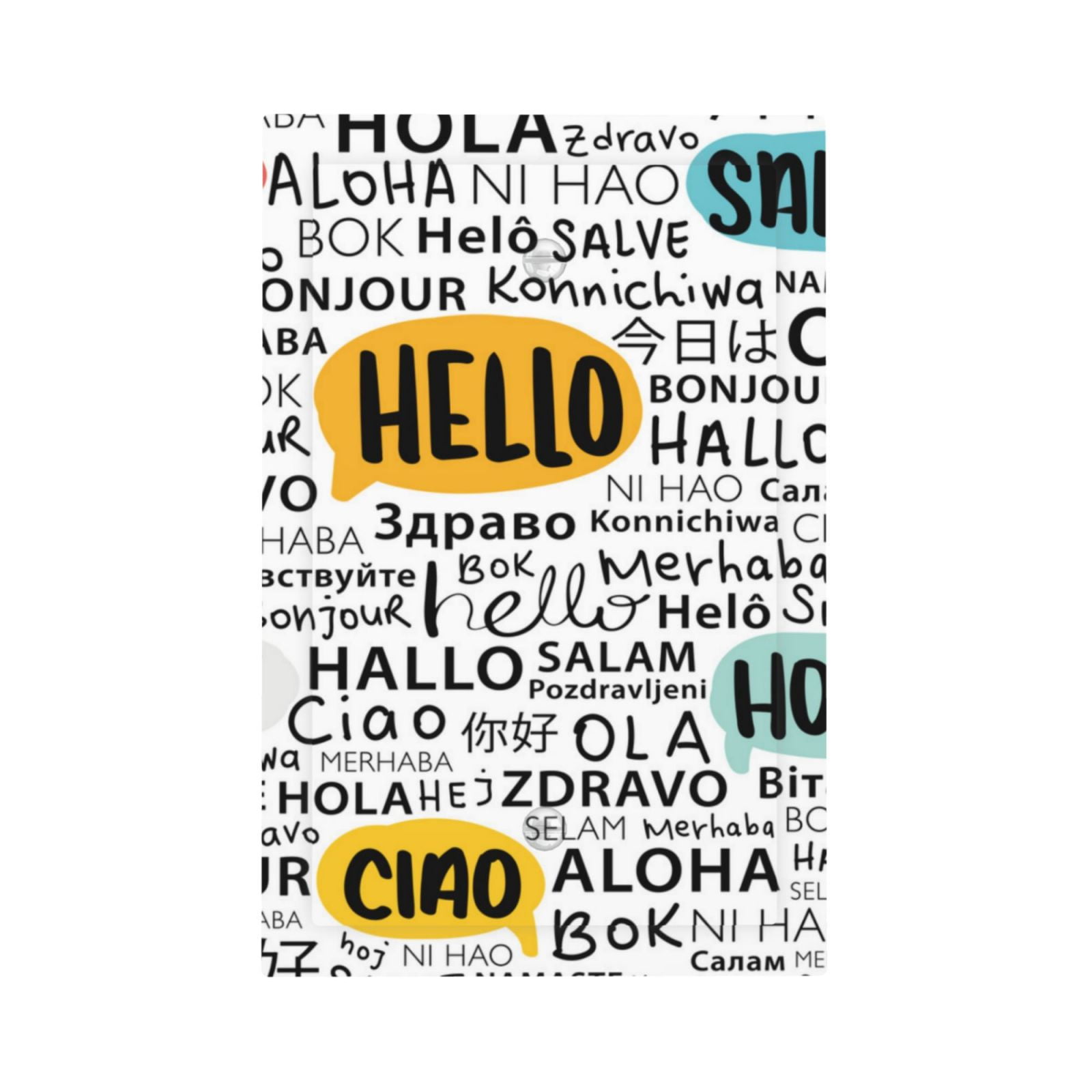Kll Hello Wall Plate,Gloss Finish,Standard Size 1 - 5" X 3 ...