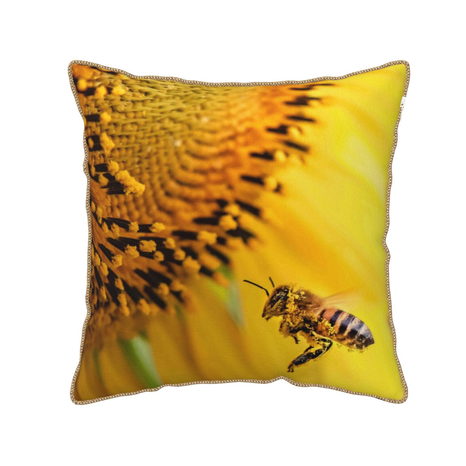 Kll Honey Bee Decorative Throw Pillow Covers Velvet Soft For Couch Sofa ...