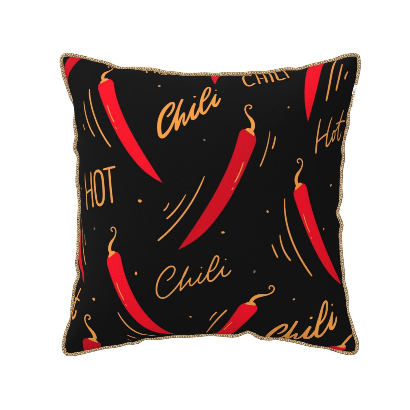 Kll Hot Chili Decorative Throw Pillow Covers Velvet Soft For Couch Sofa ...