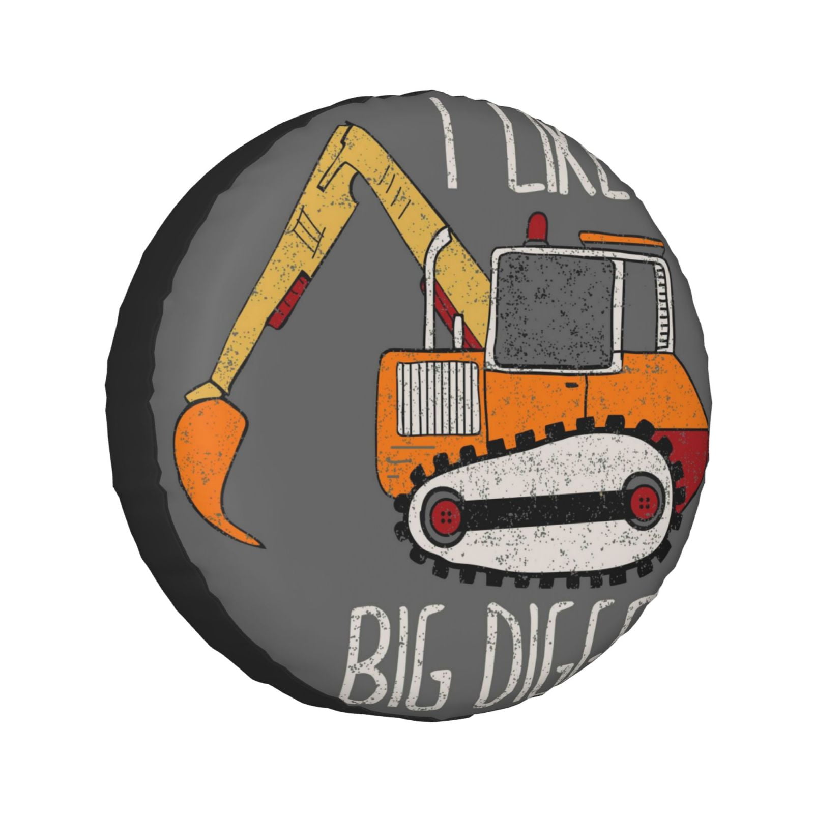 Kll I Like Big Digger Tire Cover,Universal Wheel Tire Cover For Trailer ...