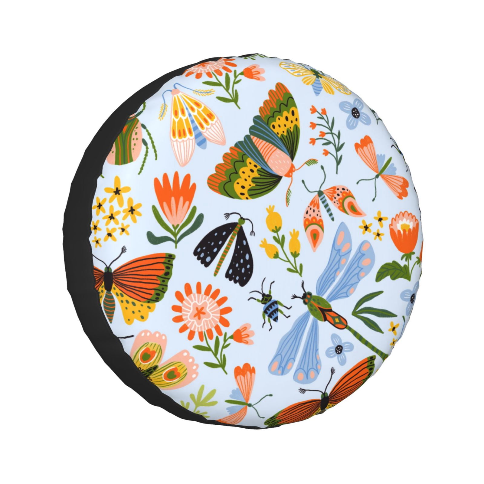 Kll Insects And Flowers Tire Cover,Universal Wheel Tire Cover For ...