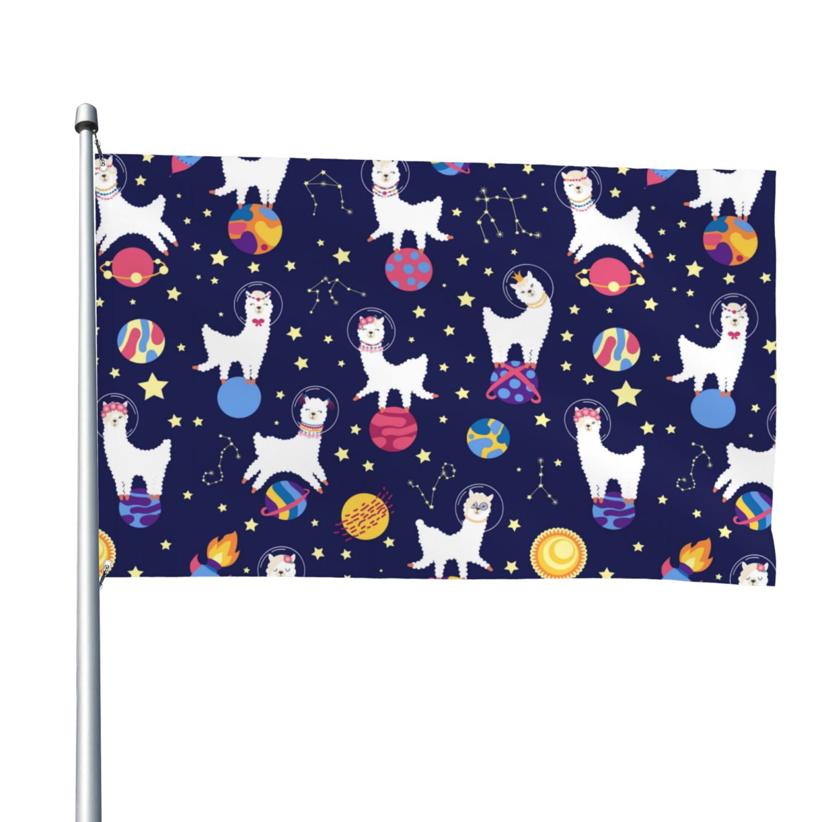 Kll Lama In Space Flag 4x6 Ft Parade Party Flag Outdoor Flag Decorative ...