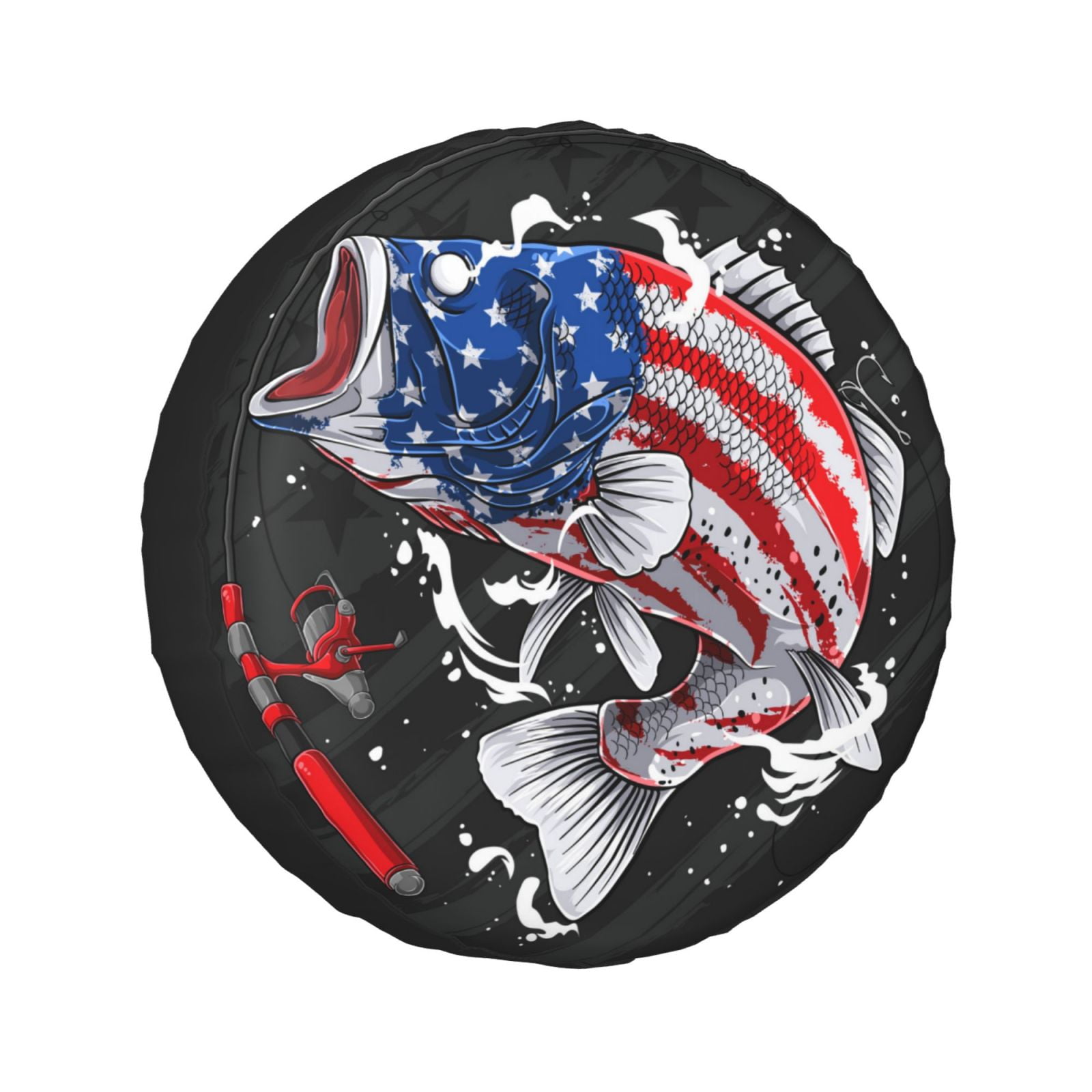 Kll Largemouth Bass Fish In Usa Tire Cover,Universal Wheel Tire Cover ...