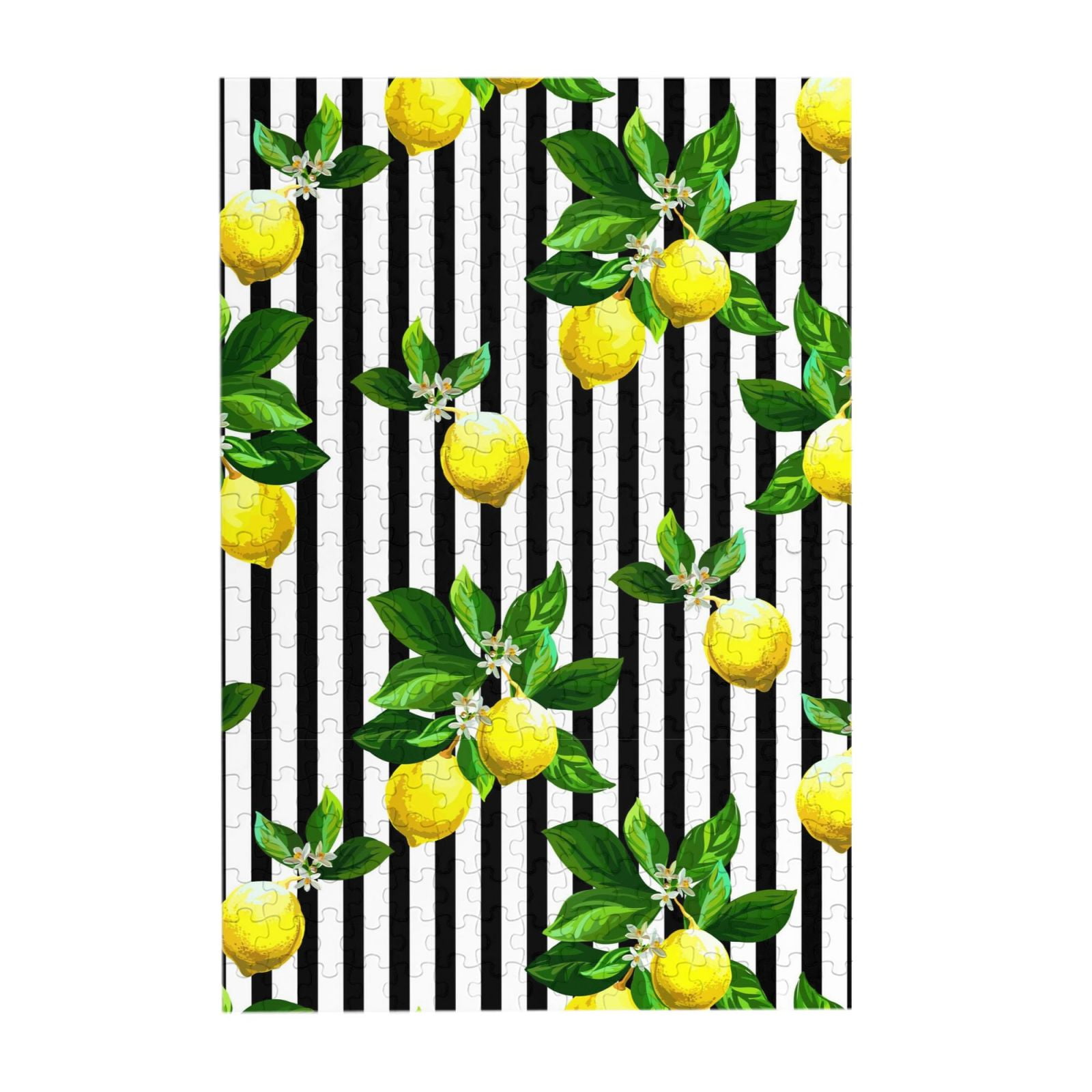 Kll Lemons On Striped - 300 Piece Jigsaw Puzzle For Adult And Teenagers ...