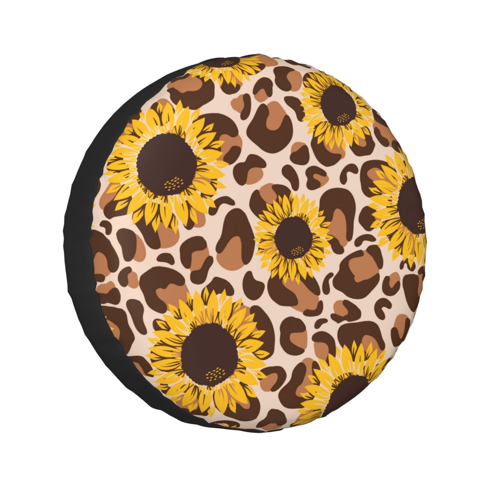 Kll Leopard Sunflowers Tire Cover,Universal Wheel Tire Cover For ...