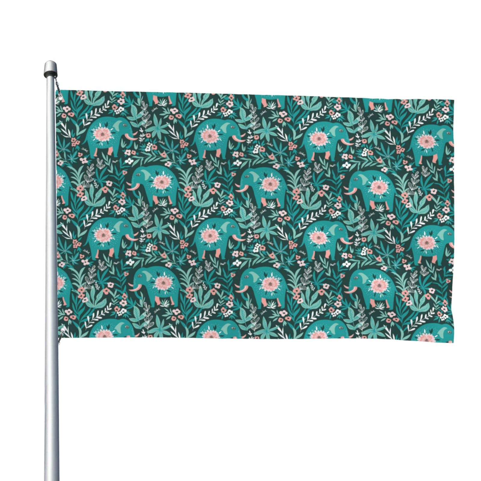 Kll Lephants In The Jungle Flag 4x6 Ft Parade Party Flag Outdoor Flag ...