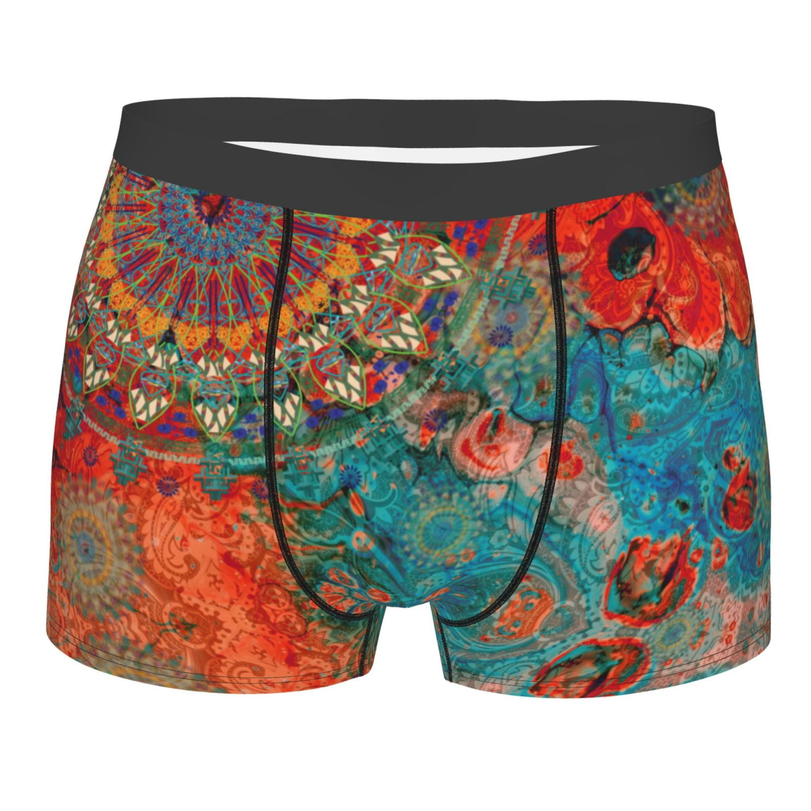 Kll Mandala Colorful 1 Men'S Cotton Boxer Briefs Underwear-Small ...