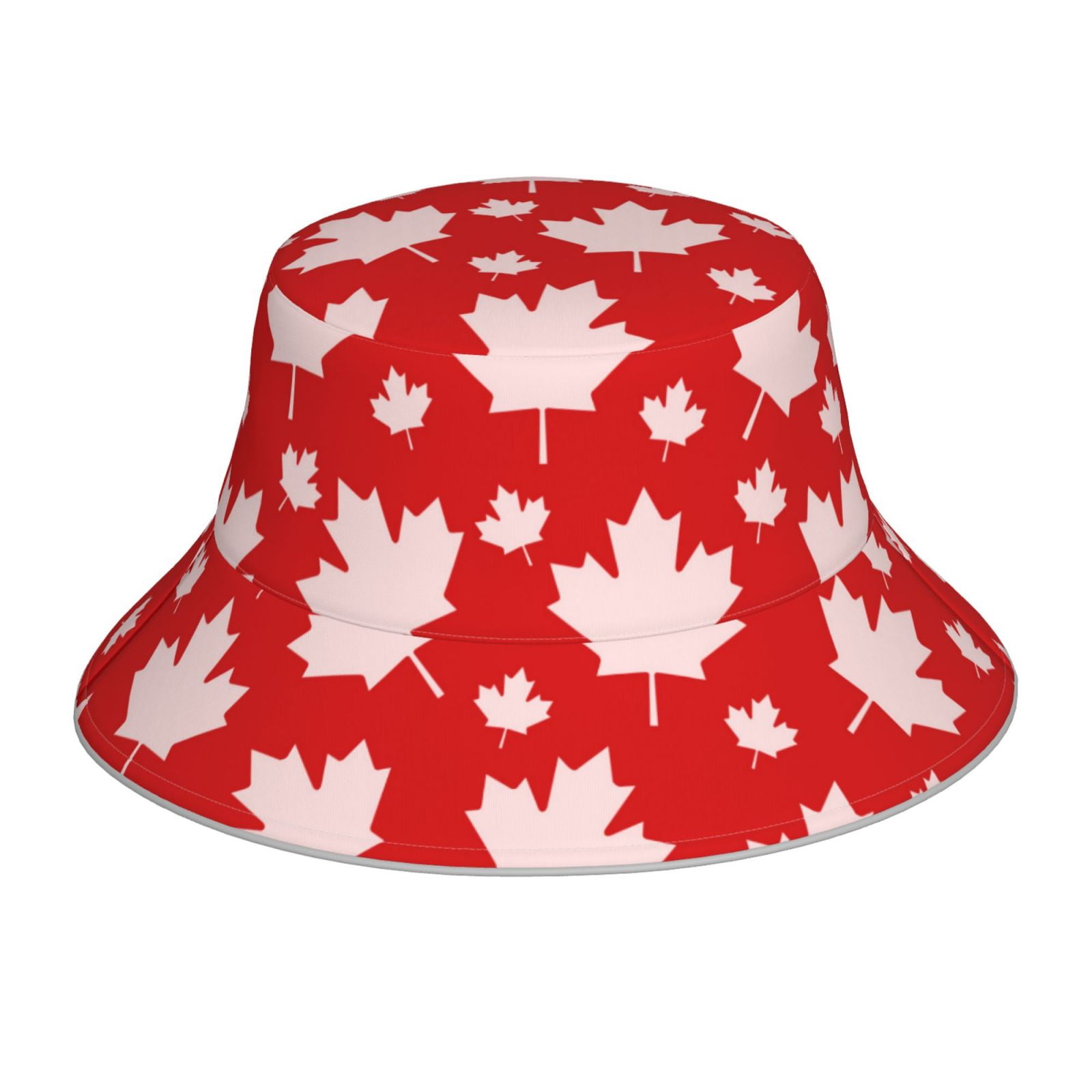 Kll Maple Leaves Bucket Hat For Women Men Packable Travel Beach Sun Hat ...