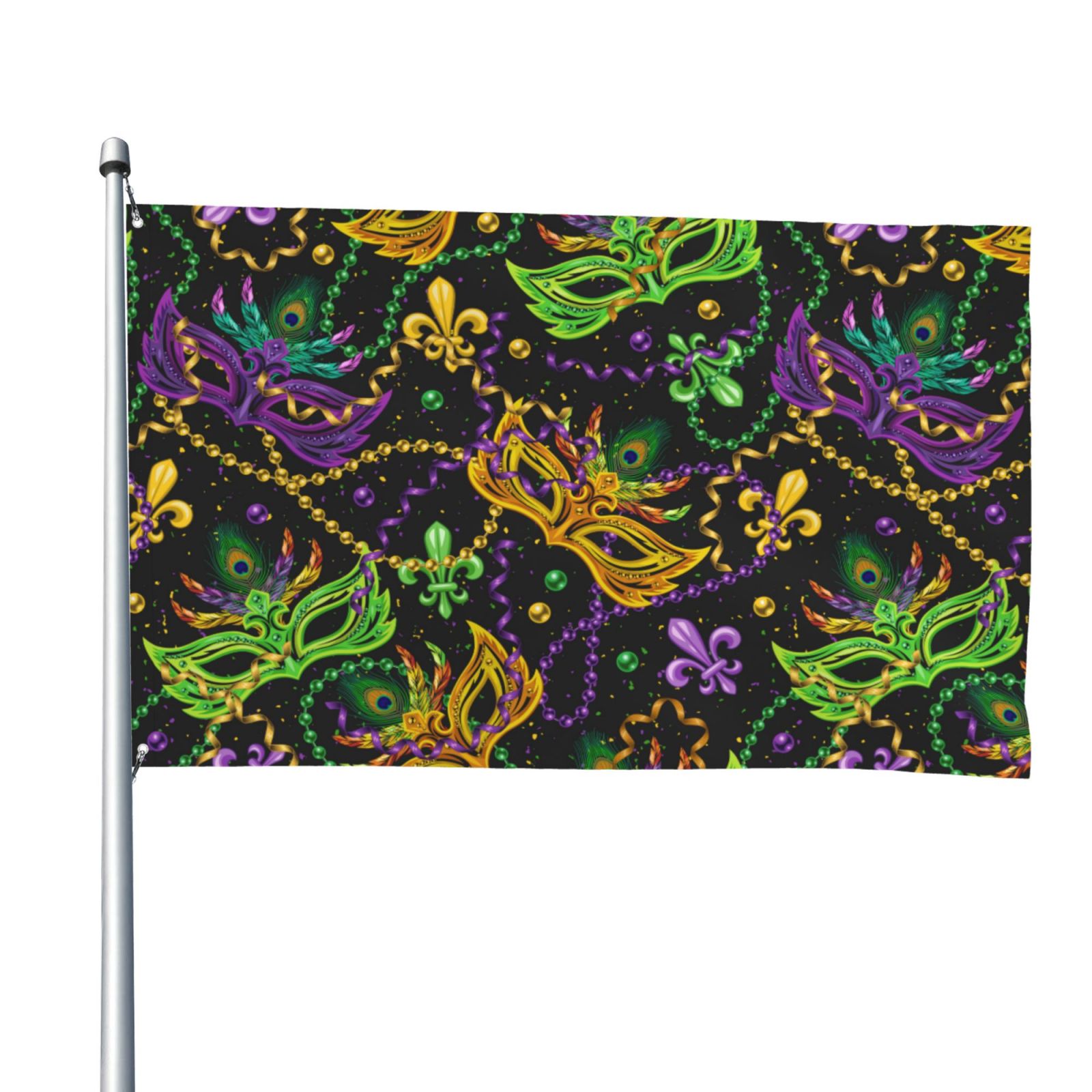 Kll Mardi Gras Surface Flag 4x6 Ft Parade Party Flag Outdoor Flag ...