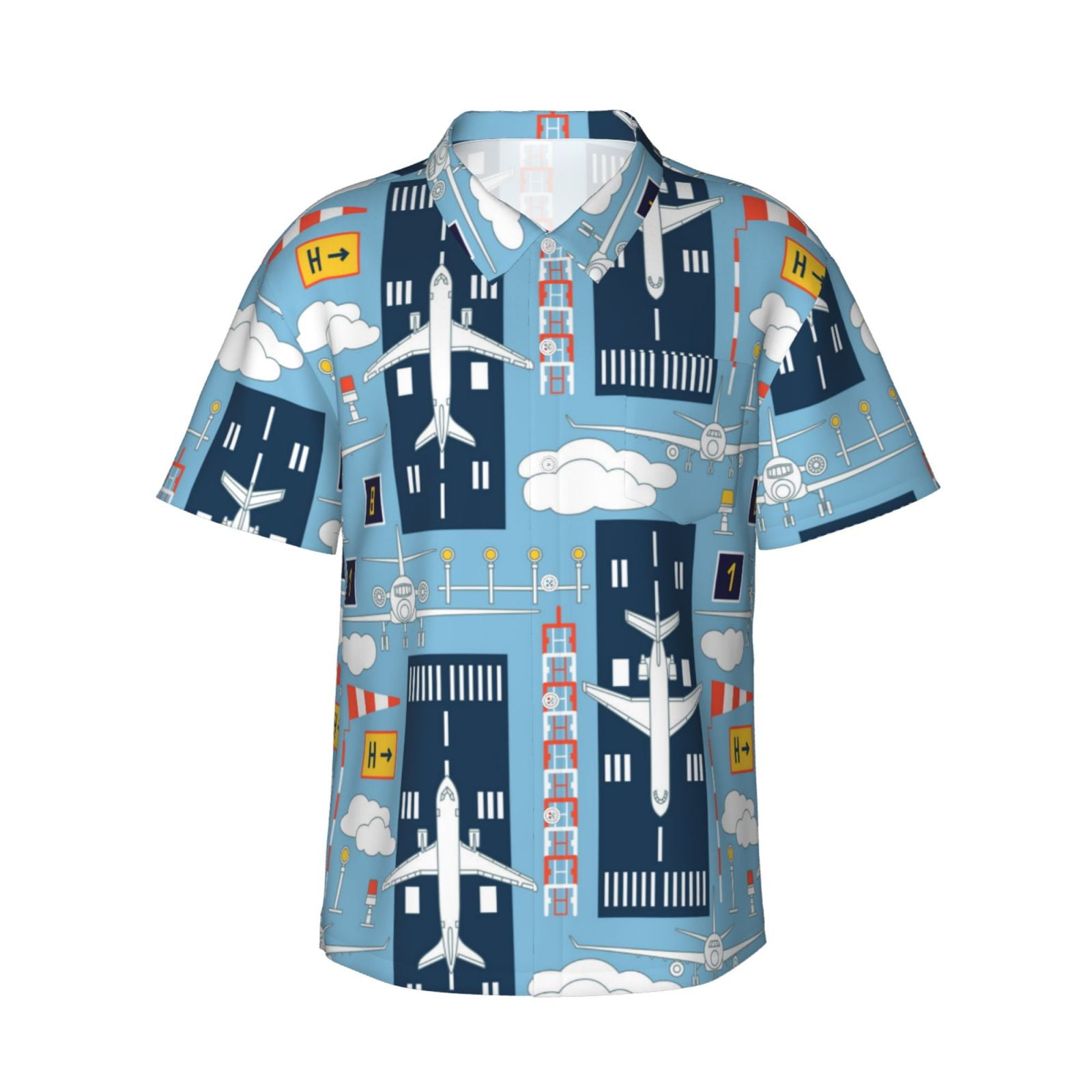 Kll Men'S Hawaiian Shirt Short Sleeve Button Down Beach Shirts ...