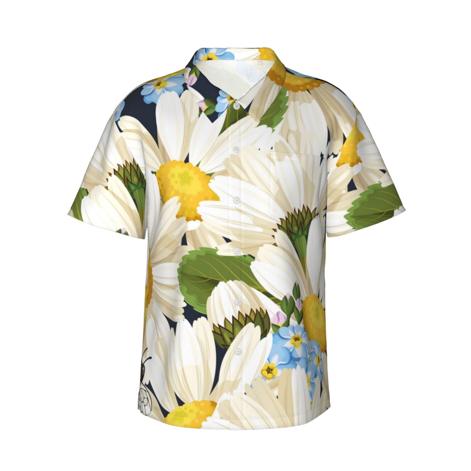 Kll Mens Hawaiian Shirt Short Sleeve Button Down Beach Shirts Bees