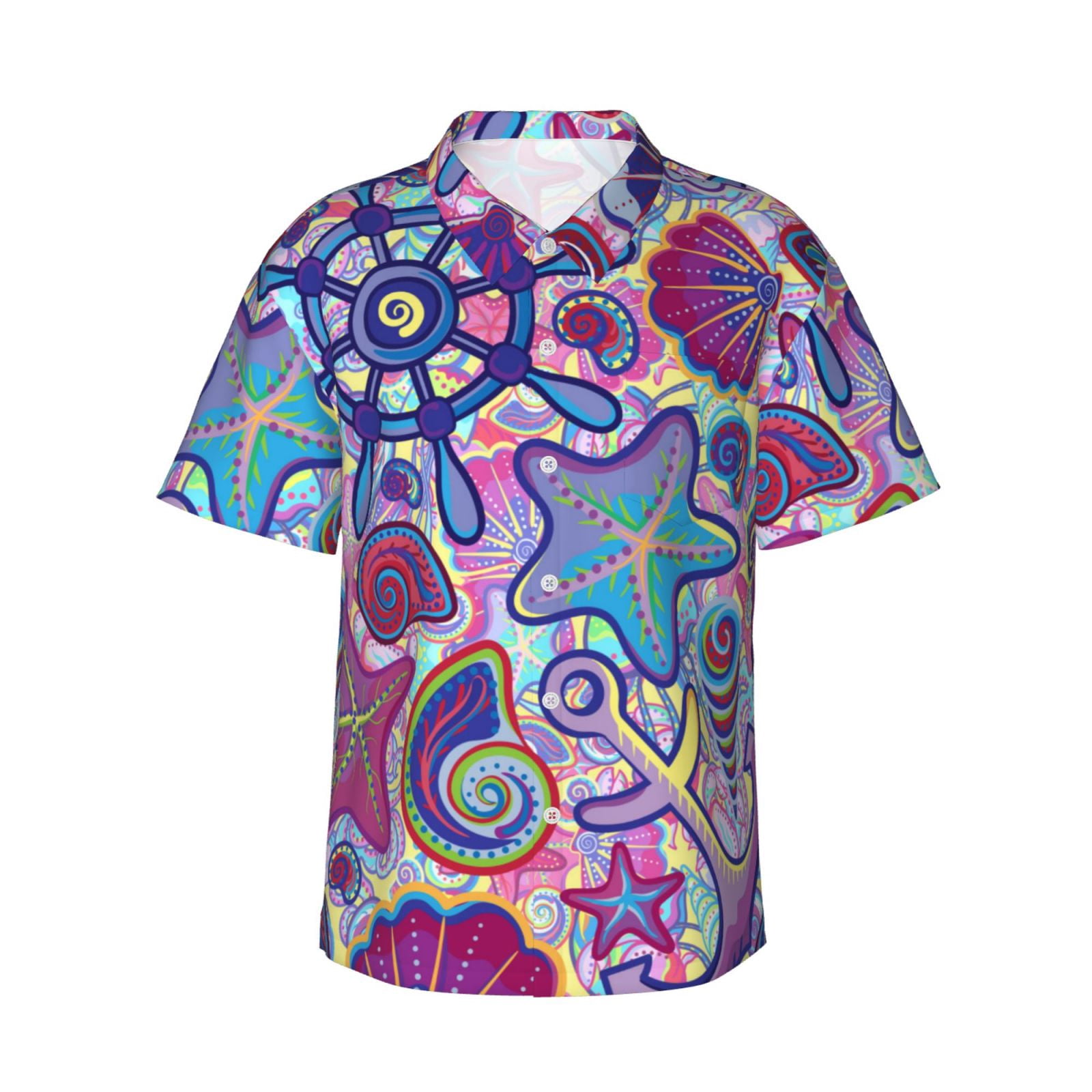 Kll Men'S Hawaiian Shirt Short Sleeve Button Down Beach Shirts-Cute ...
