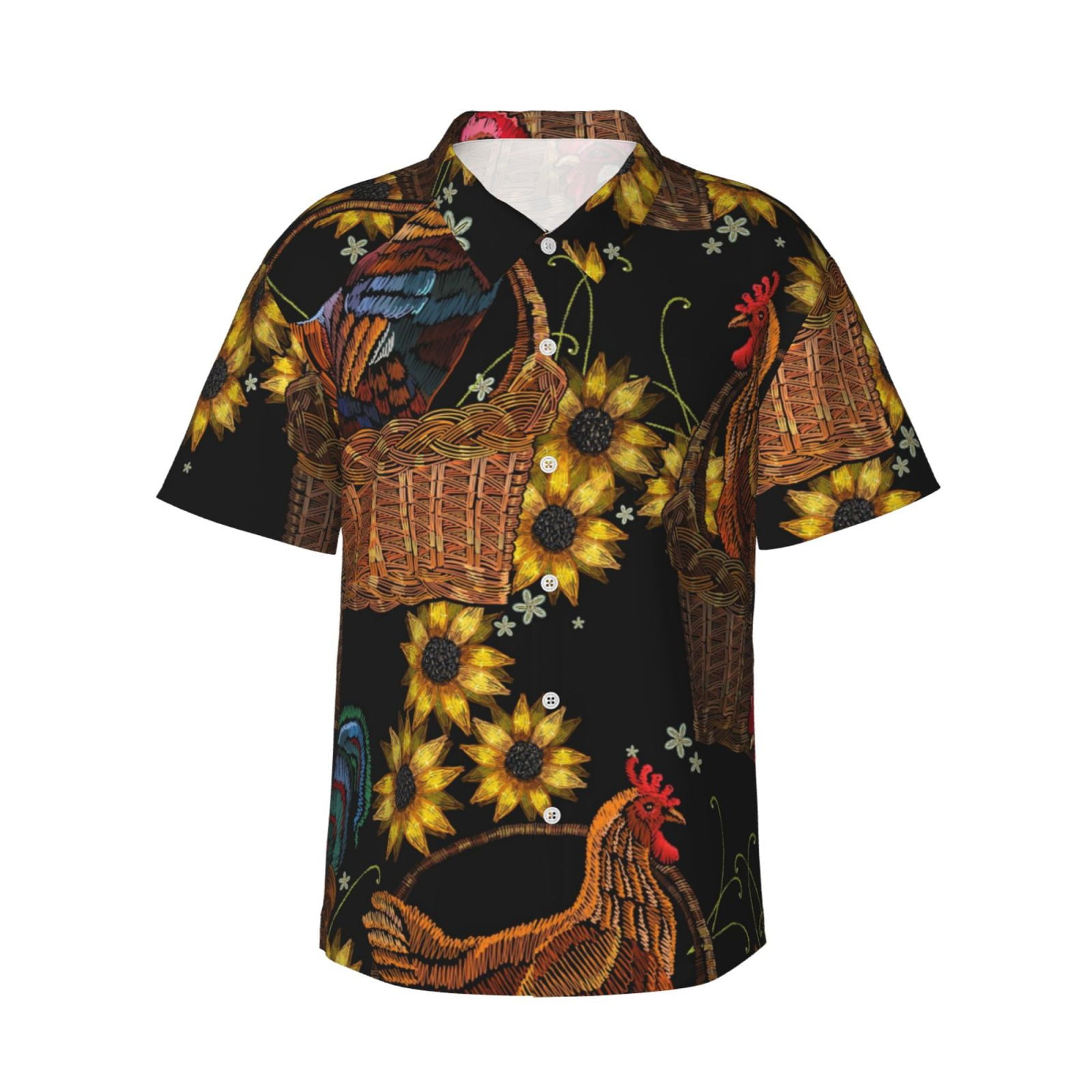 Kll Mens Hawaiian Shirt Short Sleeve Button Down Beach Shirts