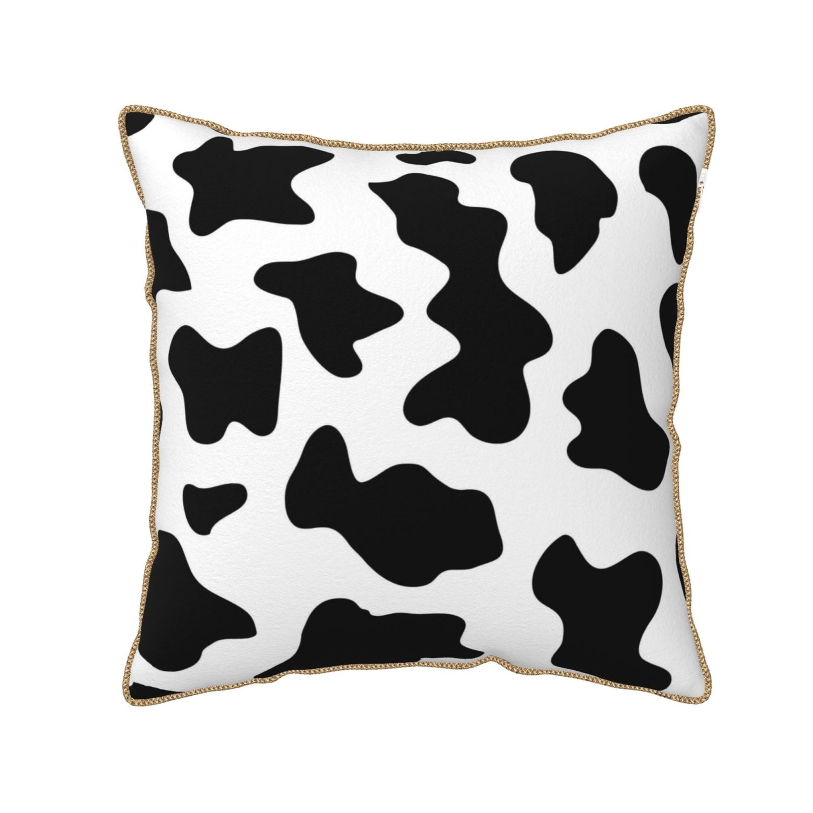 Kll Milk Cow Print Decorative Throw Pillow Covers Velvet Soft For Couch ...