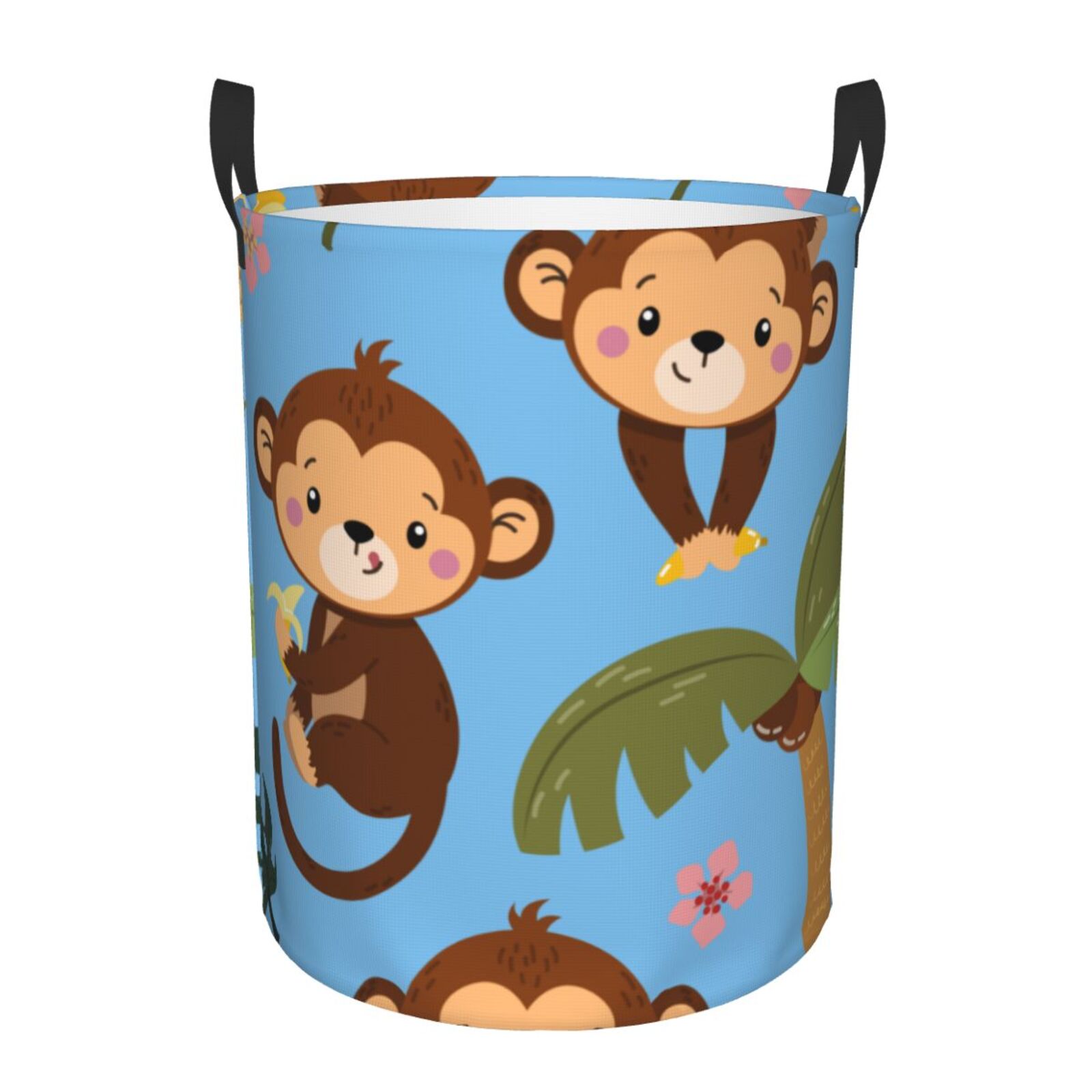Kll Monkeys Swinging From Palms Waterproof Foldable Laundry Hamper ...