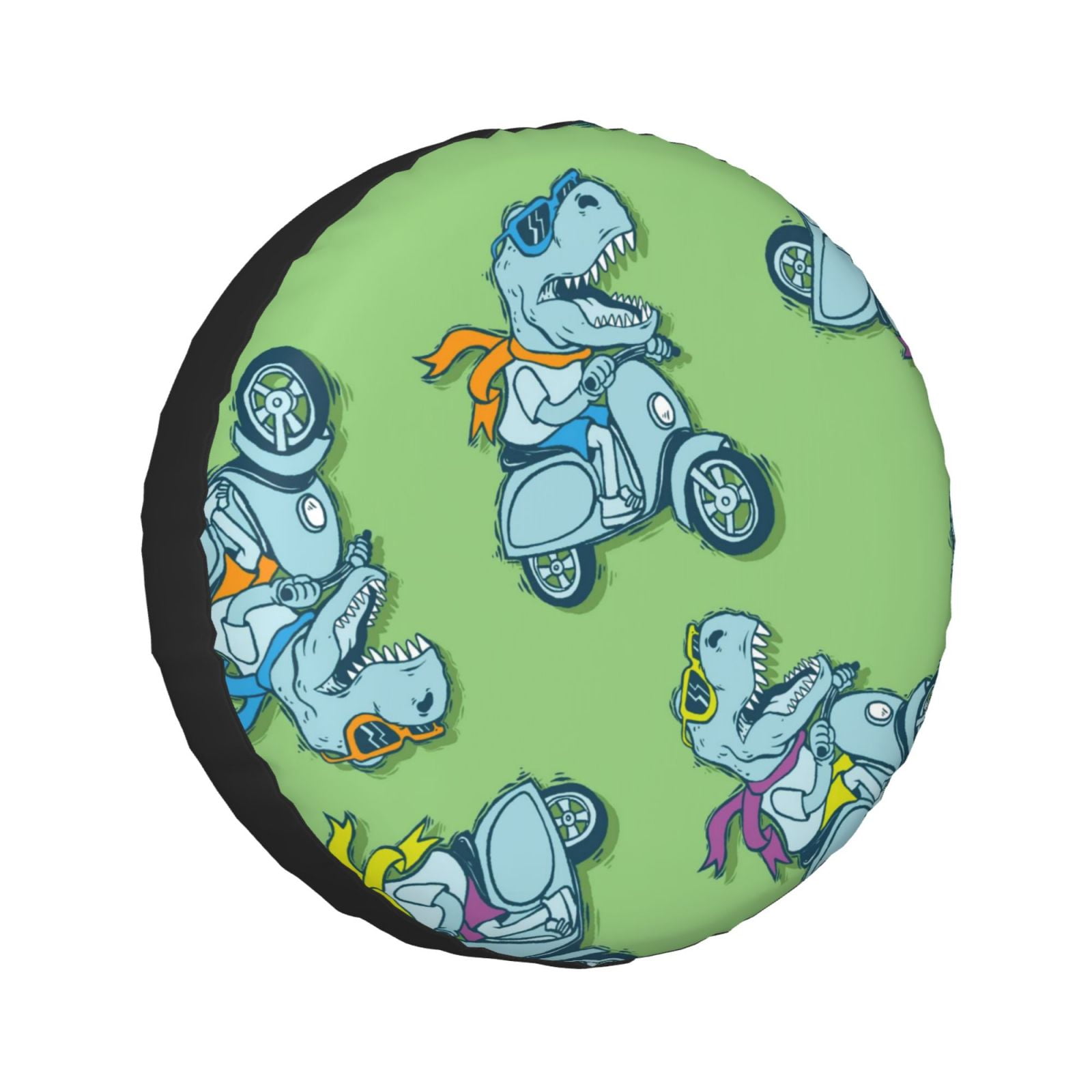 Kll Motorcycle Riding Dinosaur Tire Cover,Universal Wheel Tire Cover ...