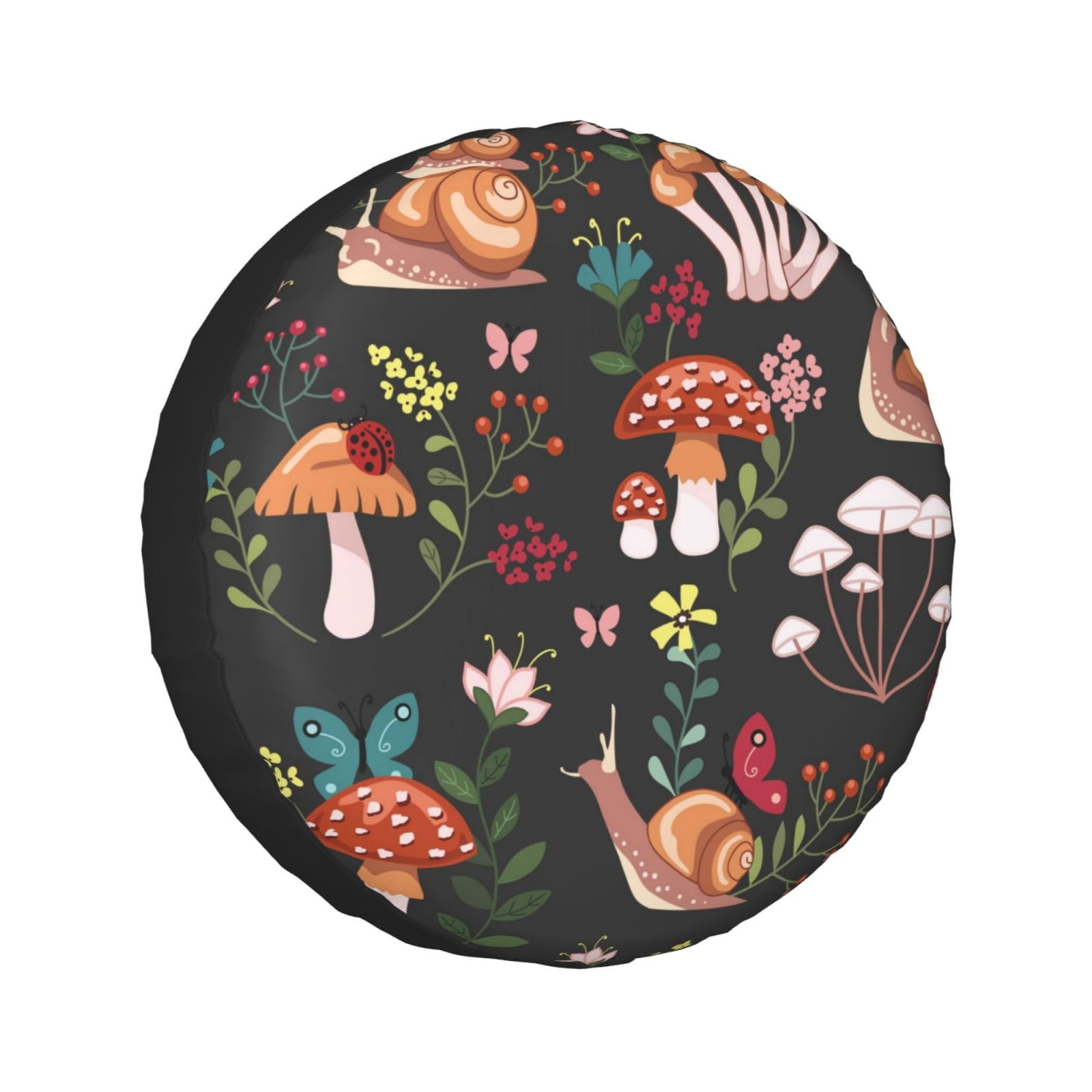 Kll Mushroom With Snails Tire Cover,Universal Wheel Tire Cover For ...