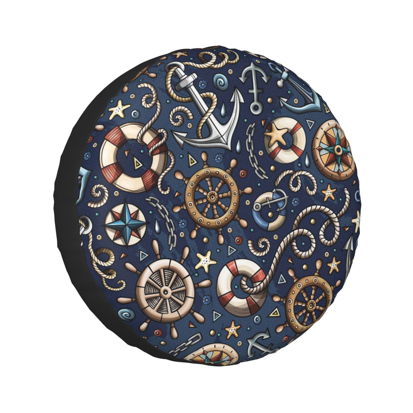 Kll Nautical Tire Cover,Universal Wheel Tire Cover For Trailer, Rv, Suv ...