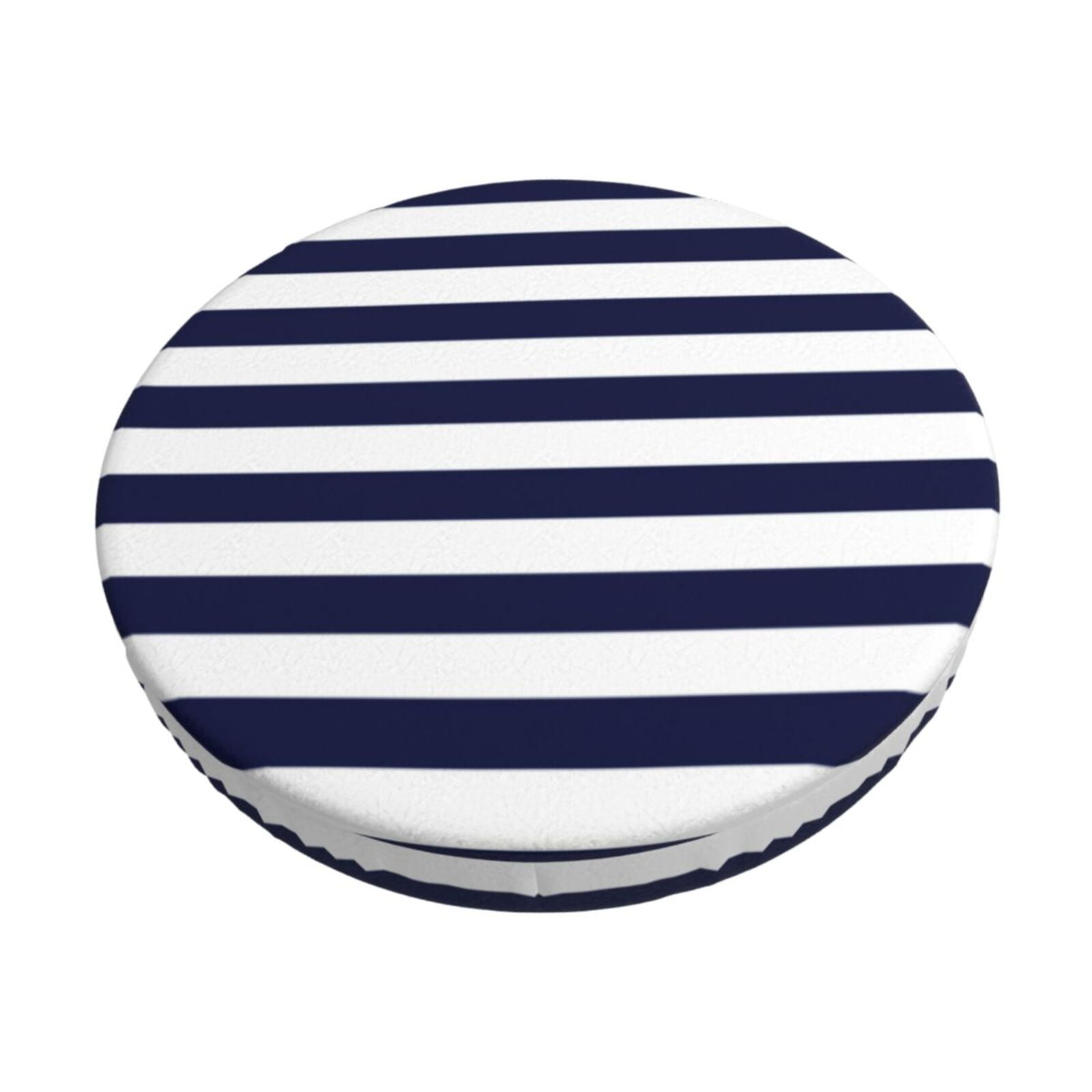 Kll Navy Blue And White Stripes Round Bar Chair Cushion Cover 13 Inch ...