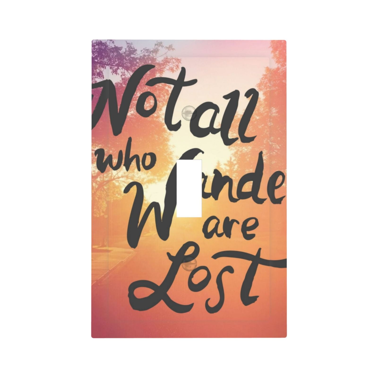Kll Not All Who Wander Are Lost Wall Plate,Gloss Finish,Standard Size 1 ...