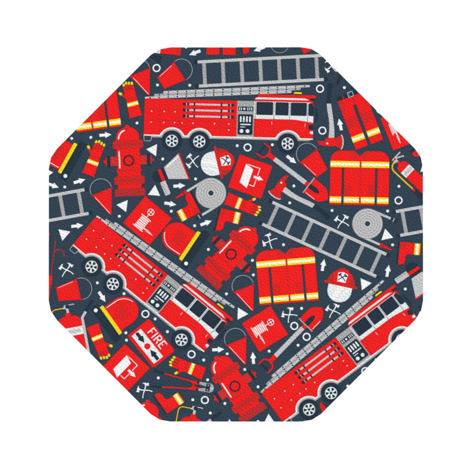 Kll Octagon Drink Coasters Set Of 4,Pu Leather Absorbent Coasters Set ...
