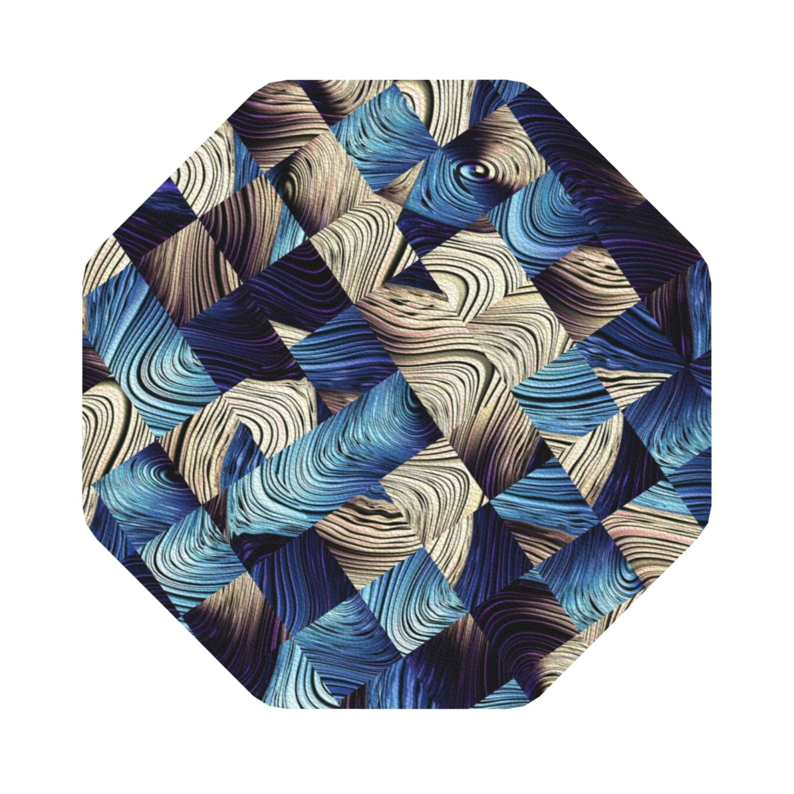 Kll Octagon Drink Coasters Set Of 4,Pu Leather Absorbent Coasters Set ...
