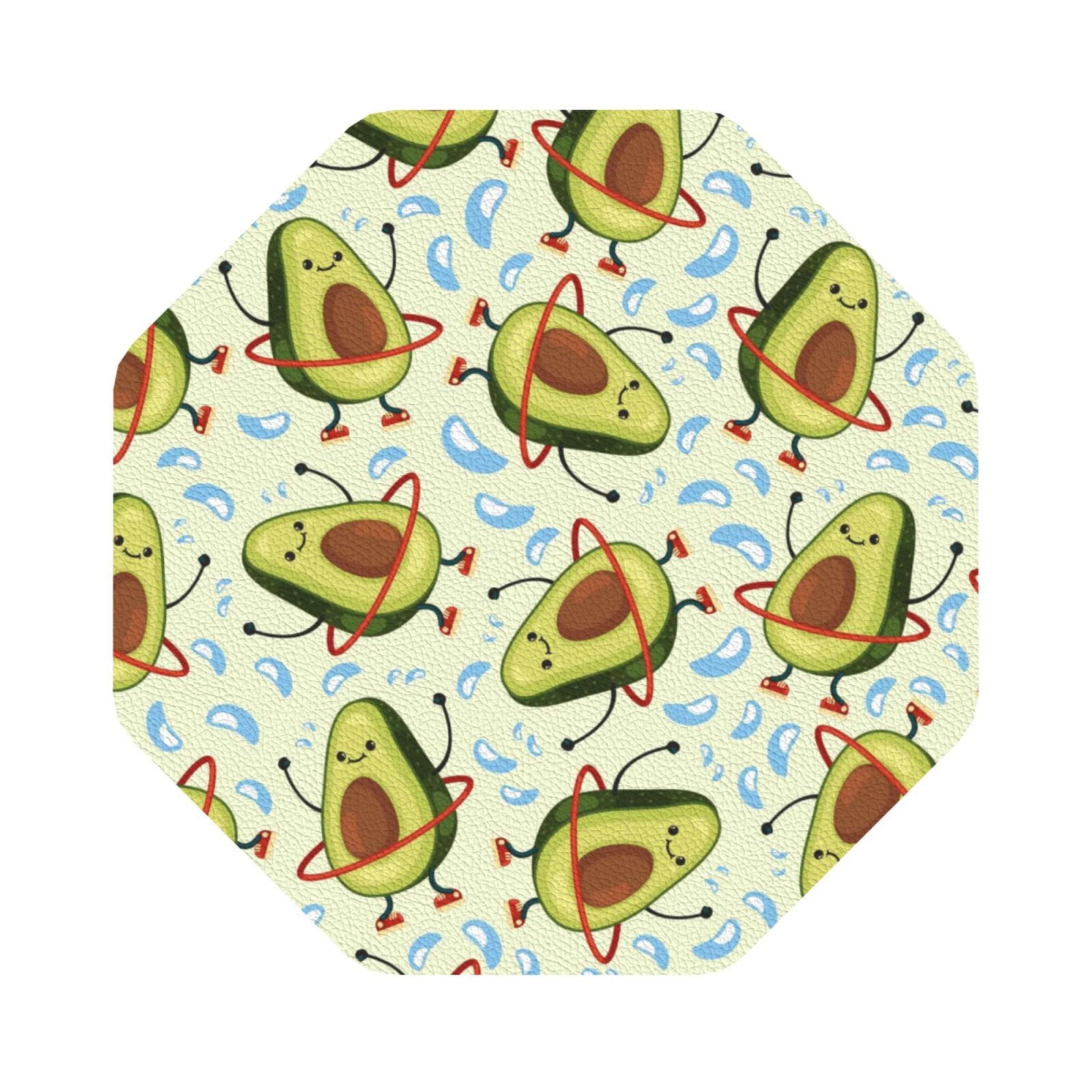 Kll Octagon Drink Coasters Set Of 4,Pu Leather Absorbent Coasters Set ...