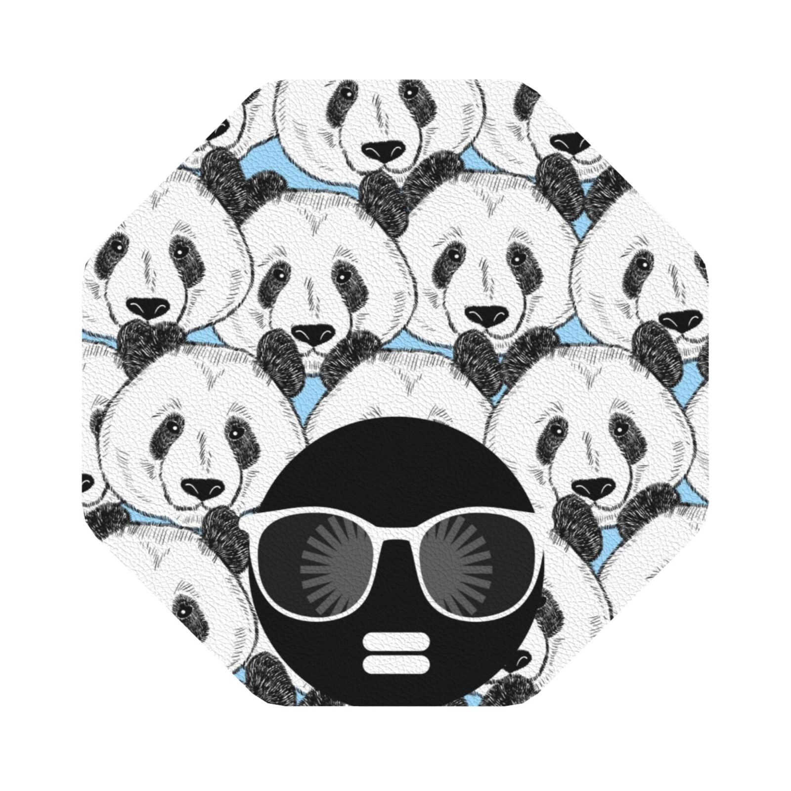 Kll Octagon Drink Coasters Set Of 4,Pu Leather Absorbent Coasters Set ...